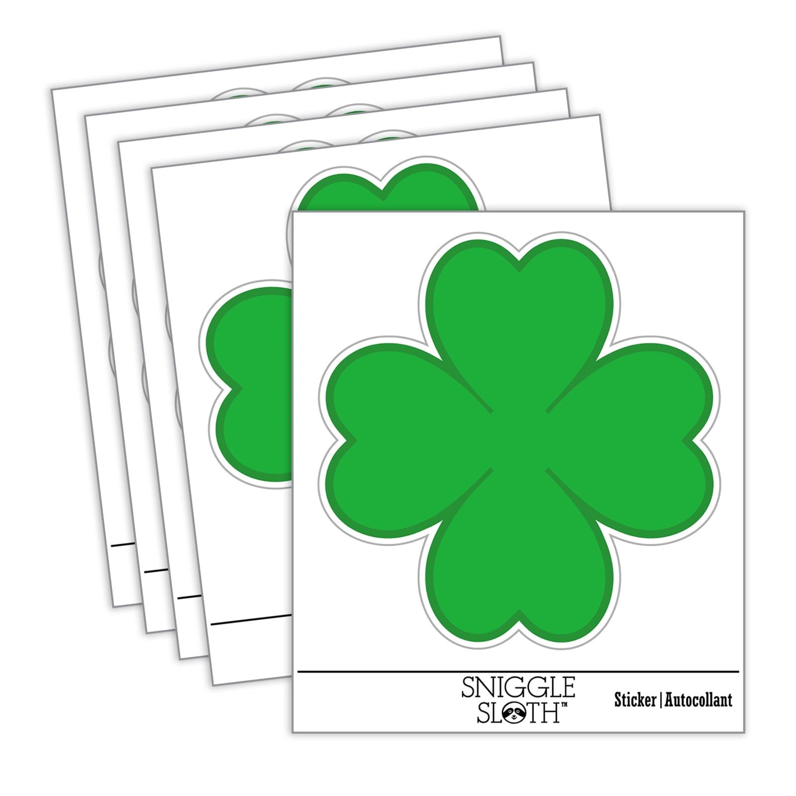 Four Leaf Clover Lucky Solid Car Window Bumper Water Bottle Phone ...