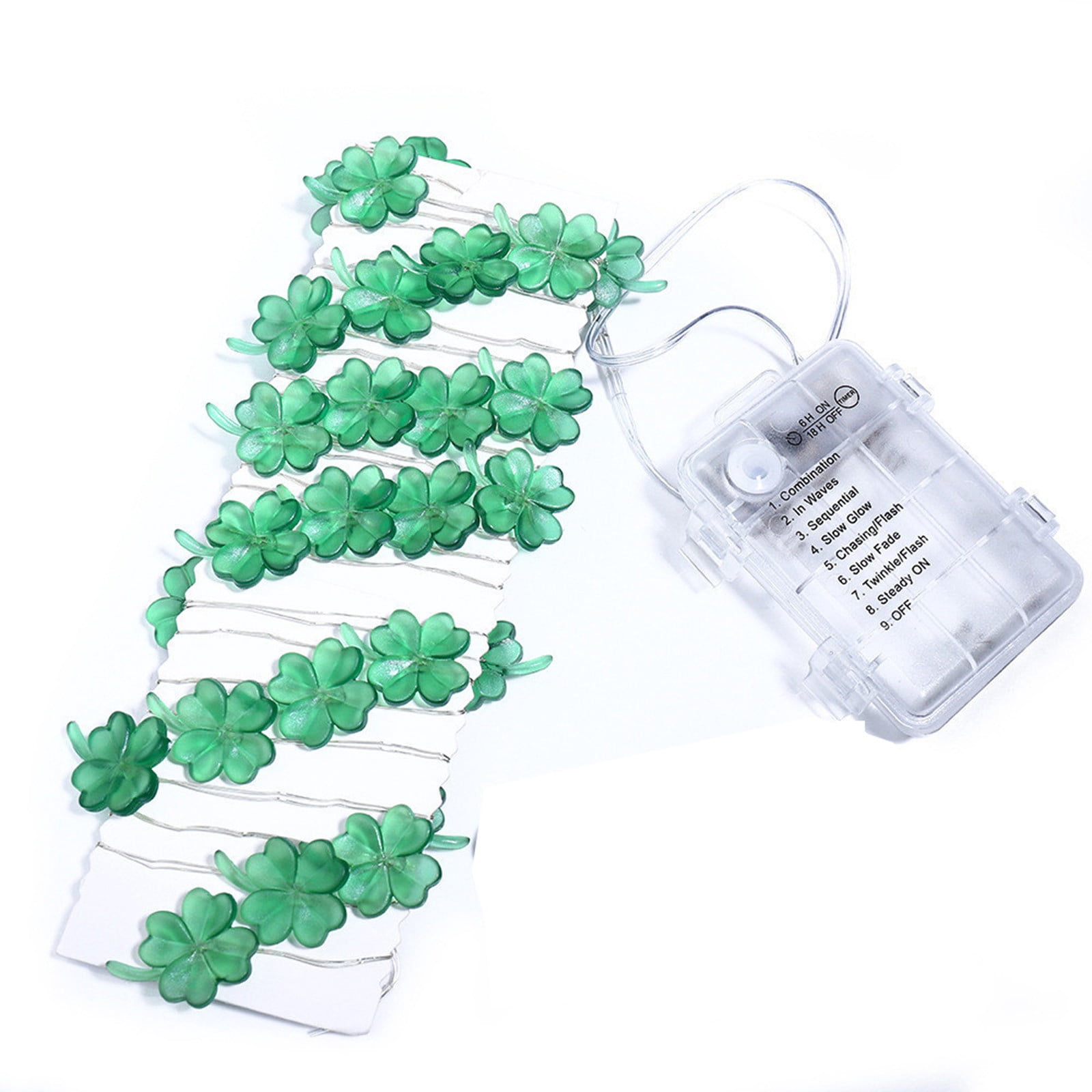 Four Leaf Clover Shaped Battery Powered Led String Lights For Holiday ...