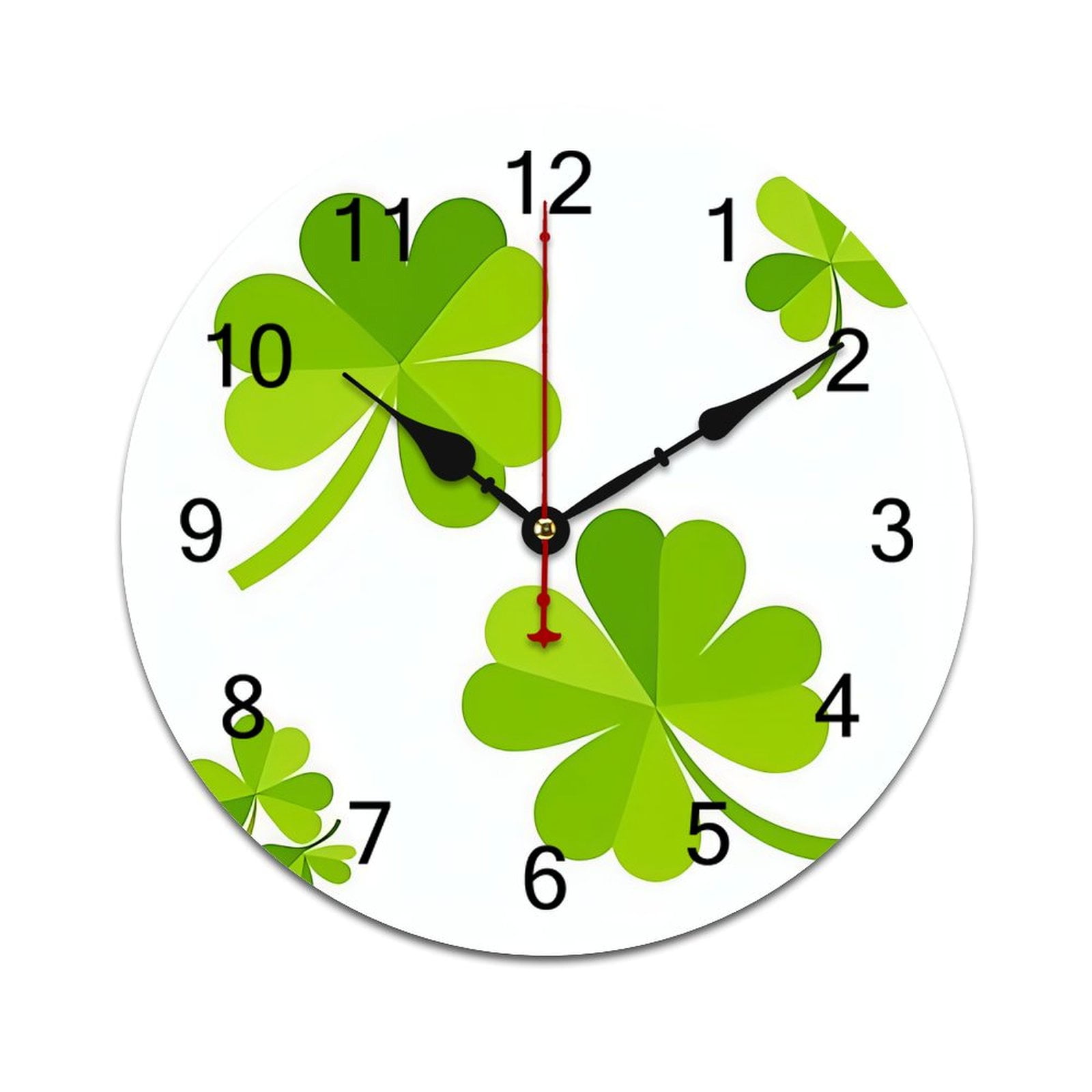 Four Leaf Clover Shapes Bedroom Wall Clock Large Modern Kitchen Dinning ...