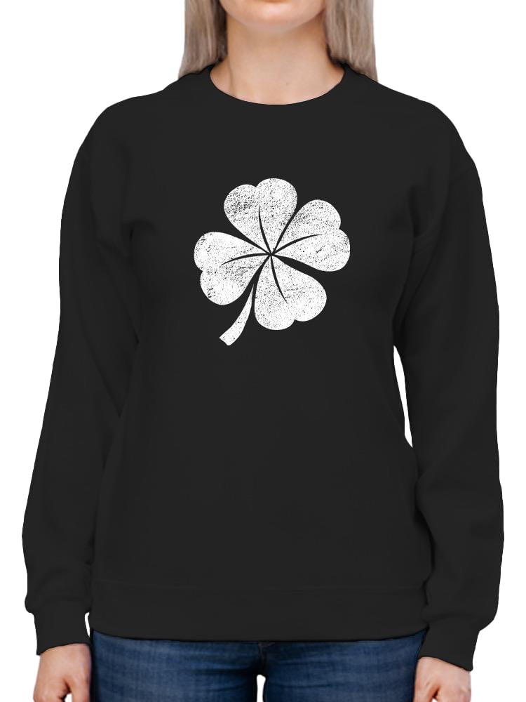 Four Leaf Clover Sweatshirt Women -Smartprints Designs, Female Large ...