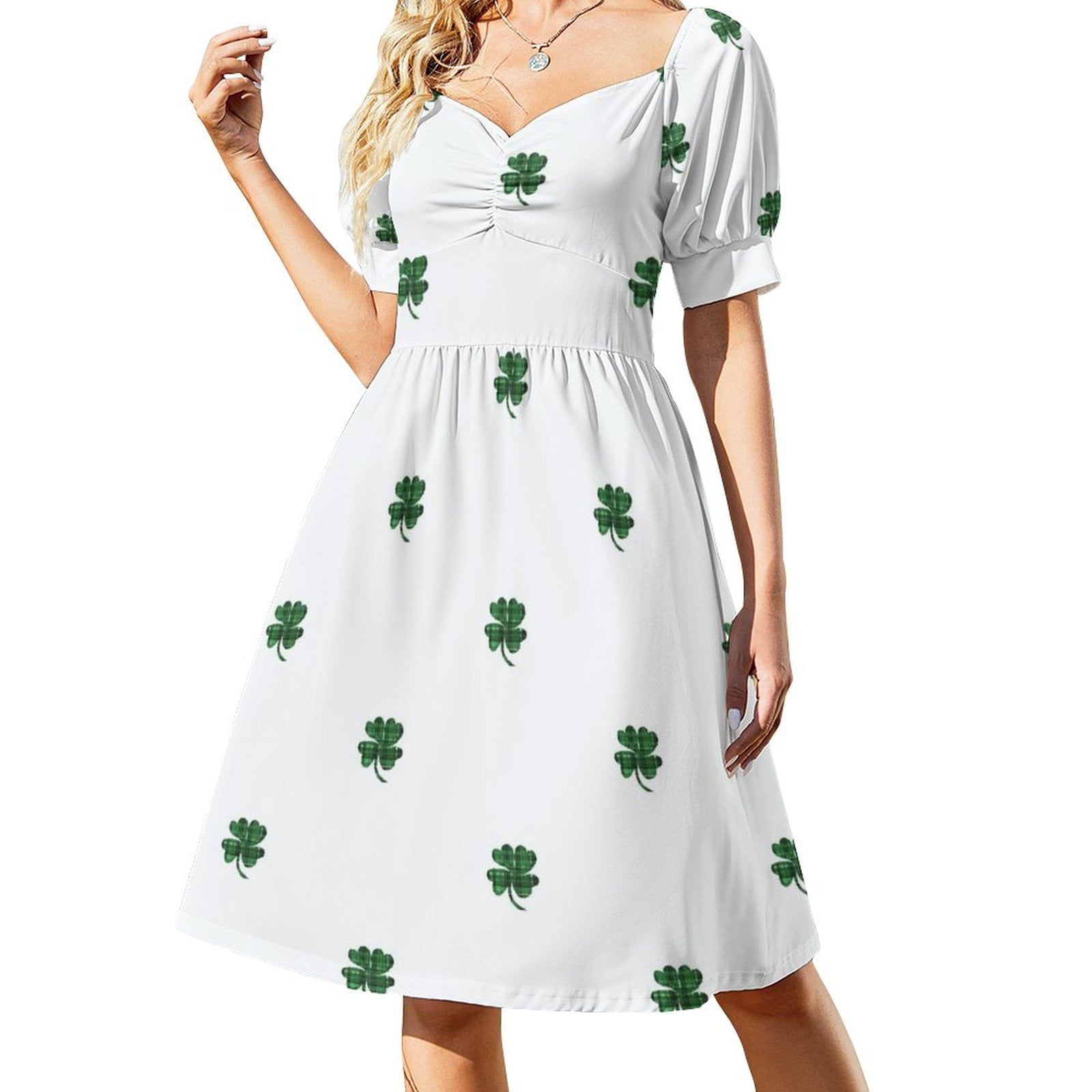 Four Leaf Plaid Clover Dress wedding guest dress 2024 Party dresses ...