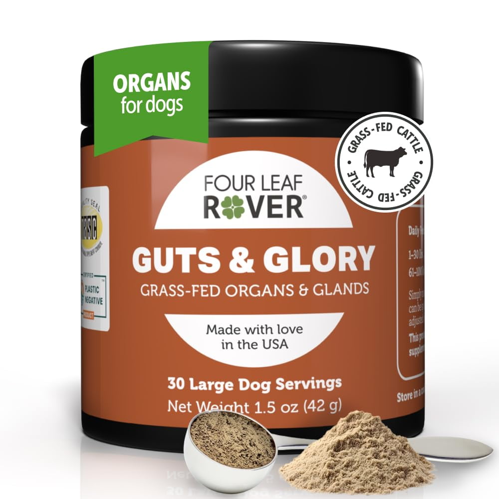 Four Leaf Rover Guts YPF5 & Glory - Freeze Dried Organs for Dogs - with ...