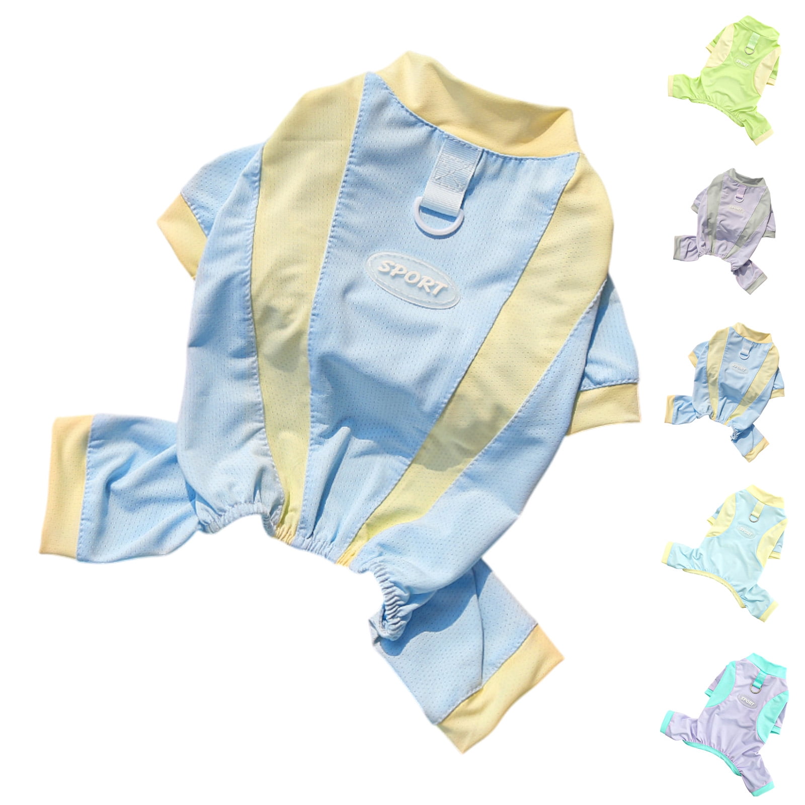 Four-Leg Ice Silk Pet Suit - Full-Body Sunscreen Dog Cat Clothing with ...