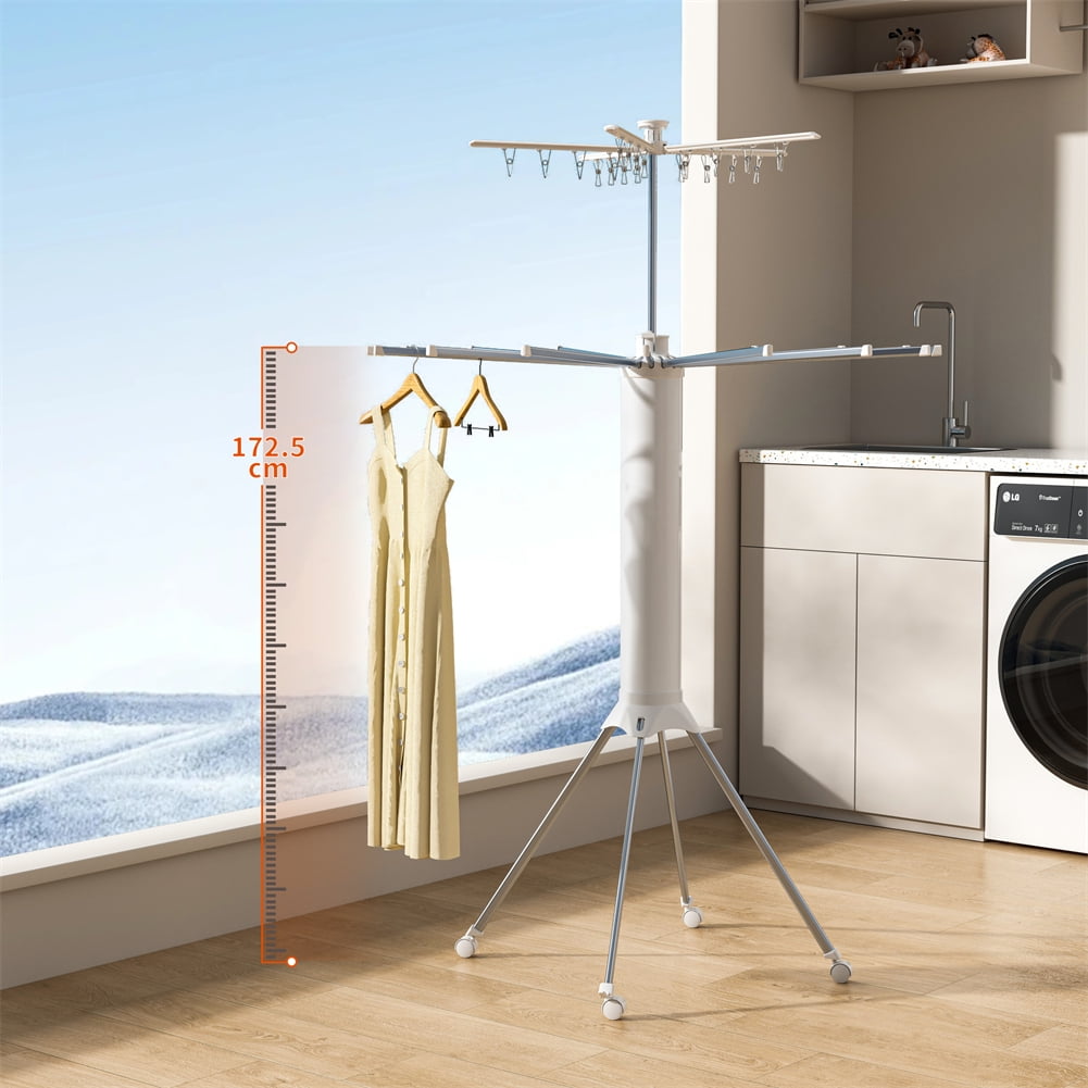 Four-Legged Clothes Drying Rack, 2 Tier Octopus Clothing Quadrupod ...