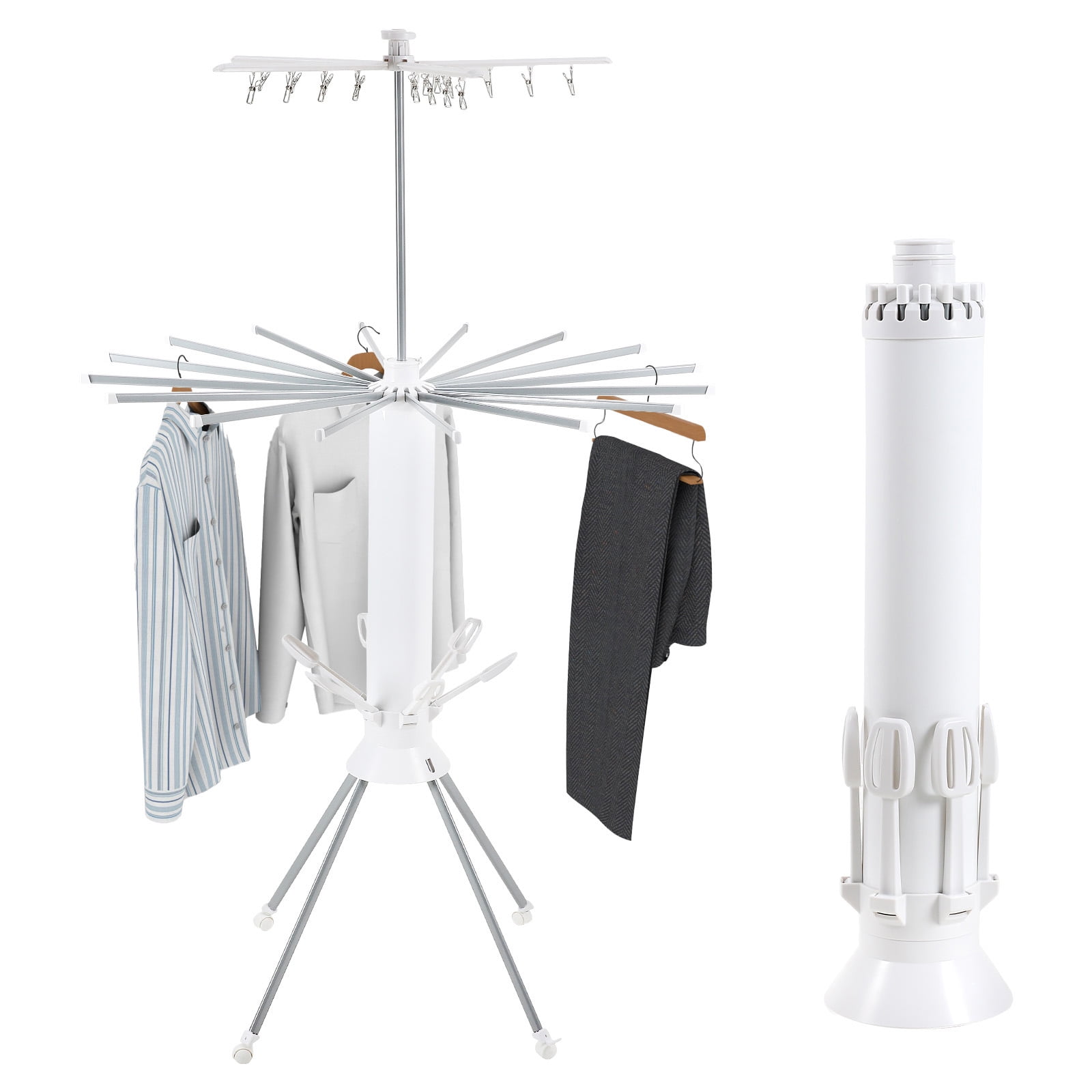 Four-Legged Clothes Drying Rack,Foldable Portable Laundry Drying Rack ...