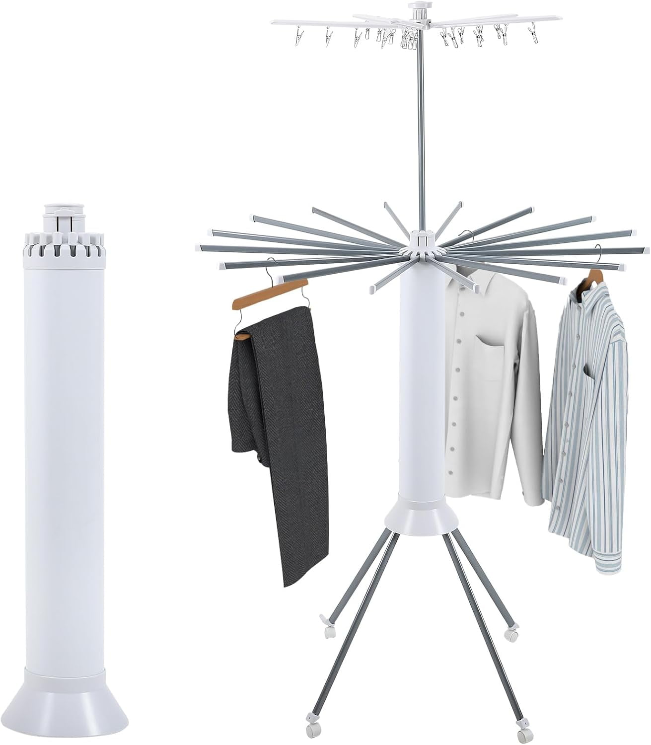 Four-Legged Clothes Drying Rack,Portable Laundry Drying Rack Hanger ...