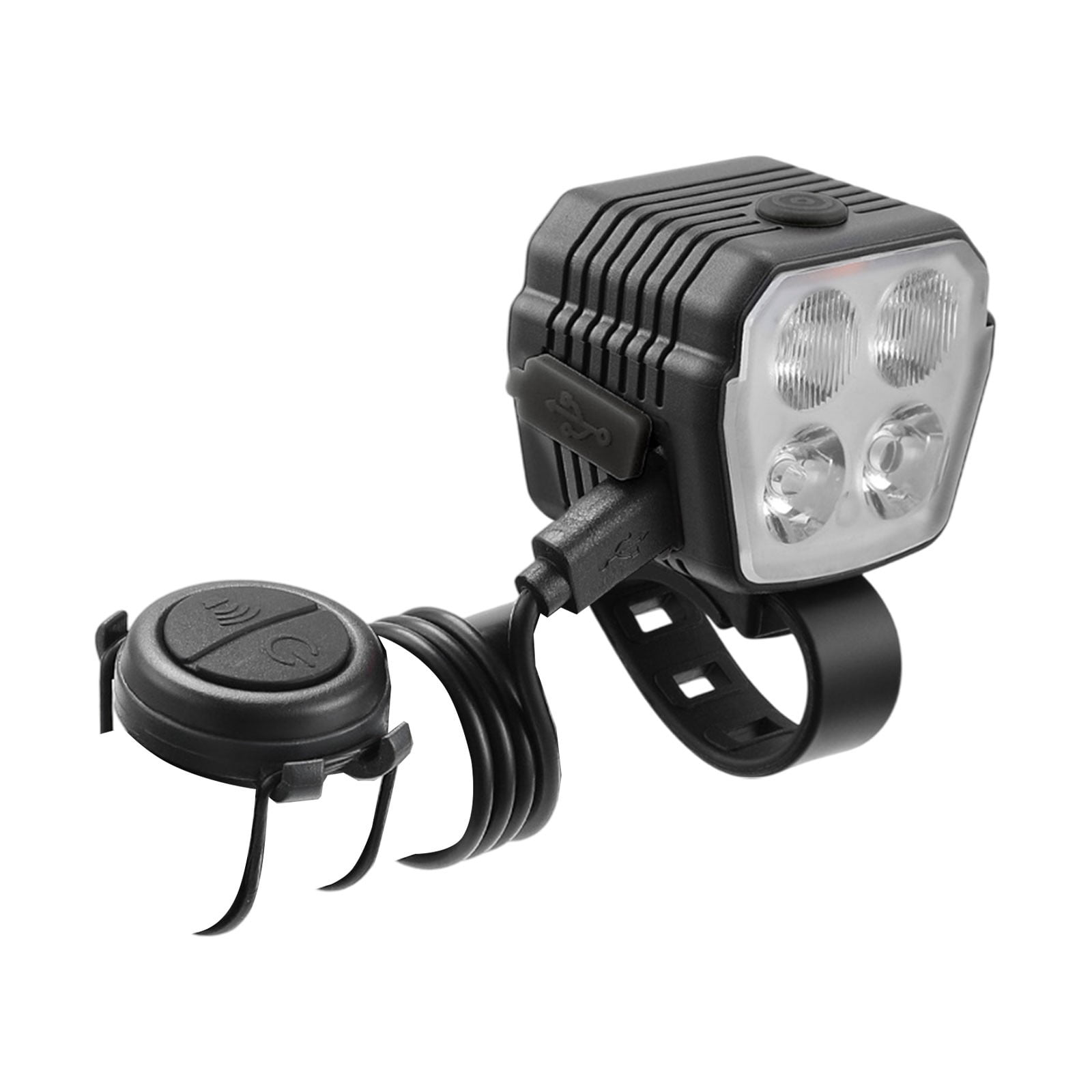 Four Light Bead Bicycle Headlights High and Low Beam Riding Mountain ...