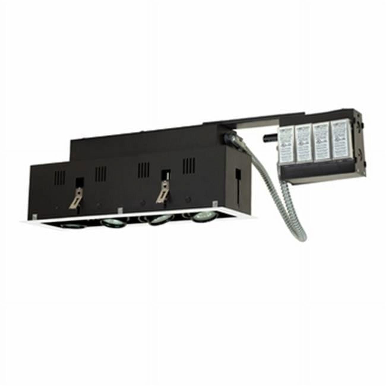 Four-Light Double Gimbal Linear Recessed Fixture Low Voltage, White ...