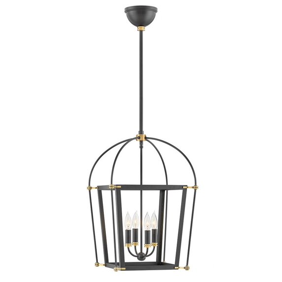 4057BK-Hinkley Lighting-Selby - Four Light Pendant in Traditional Style ...