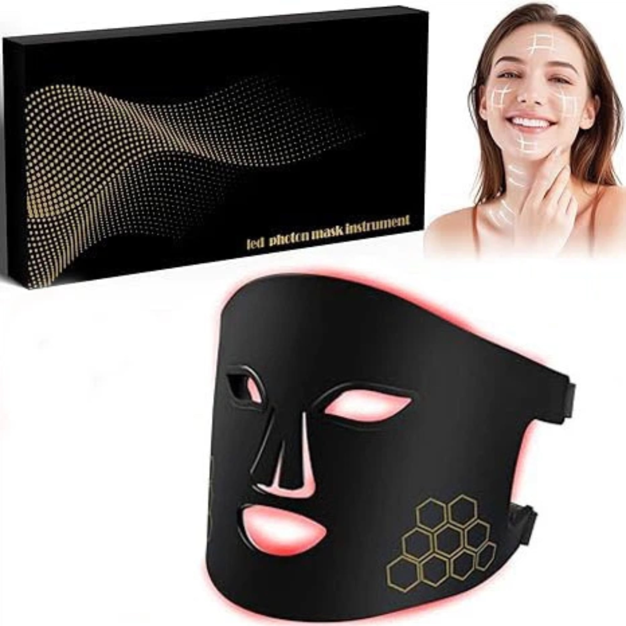 Four Mode Three Color LED Photon Rejuvenation Mask - Brighten and Beautify Skin at Home ...