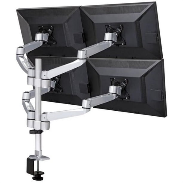 Four Monitor Desk Mount Quick Release Swing Arm - Walmart Business Supplies
