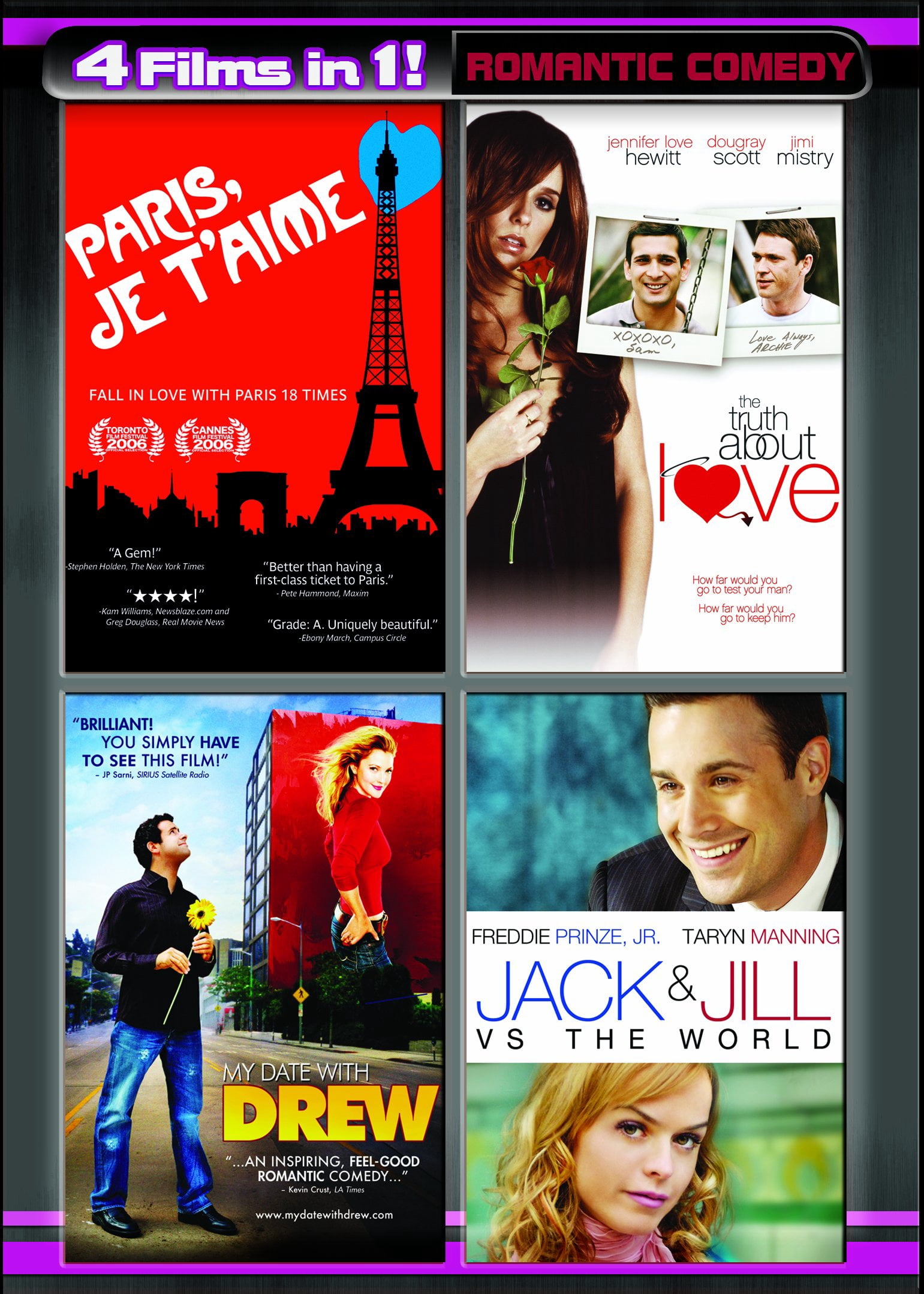 Four Movies in One: Romantic Comedy (Paris Je T'Aime / The Truth About ...