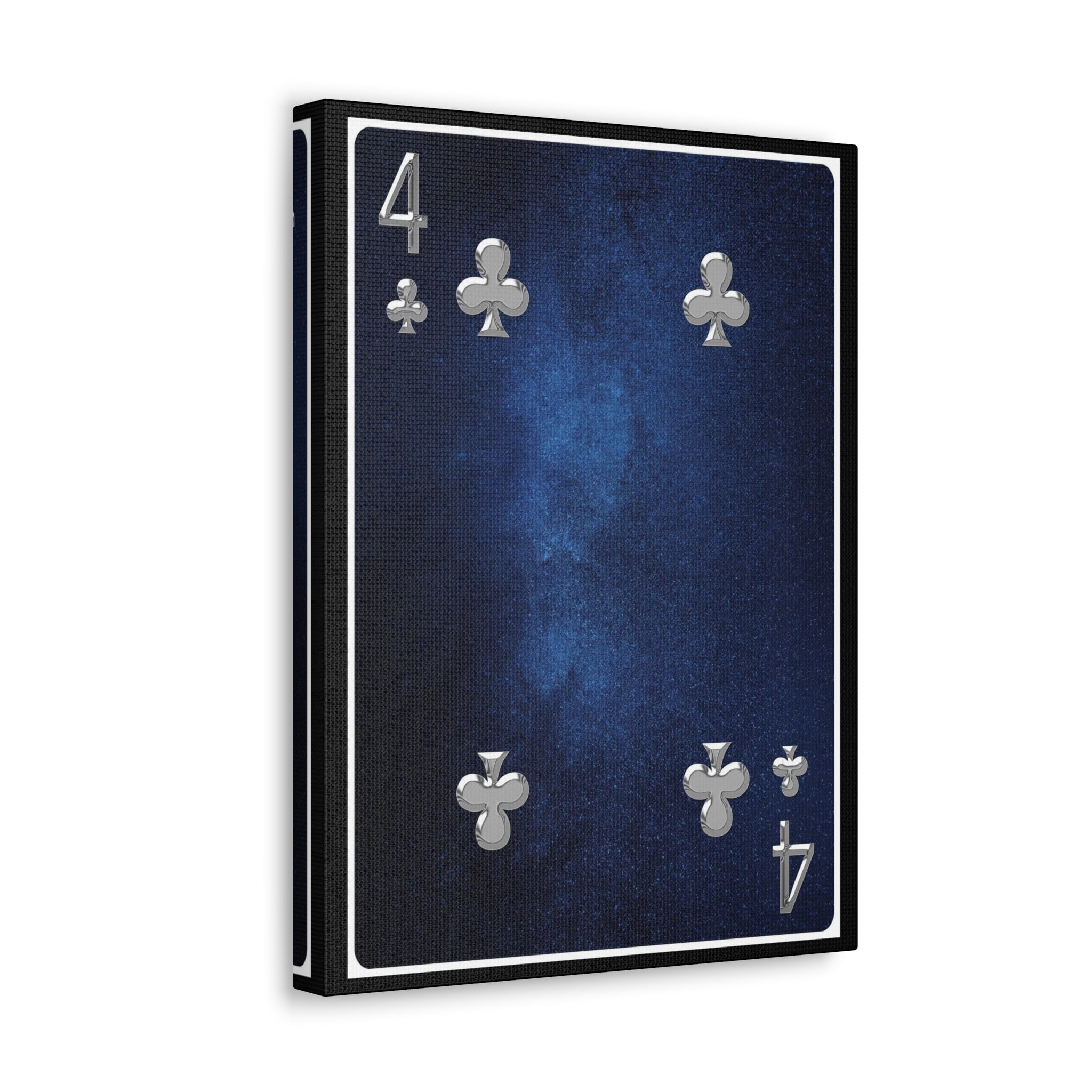 Four Of Clubs Space Background Playing Card Canvas Wall Art for Home ...