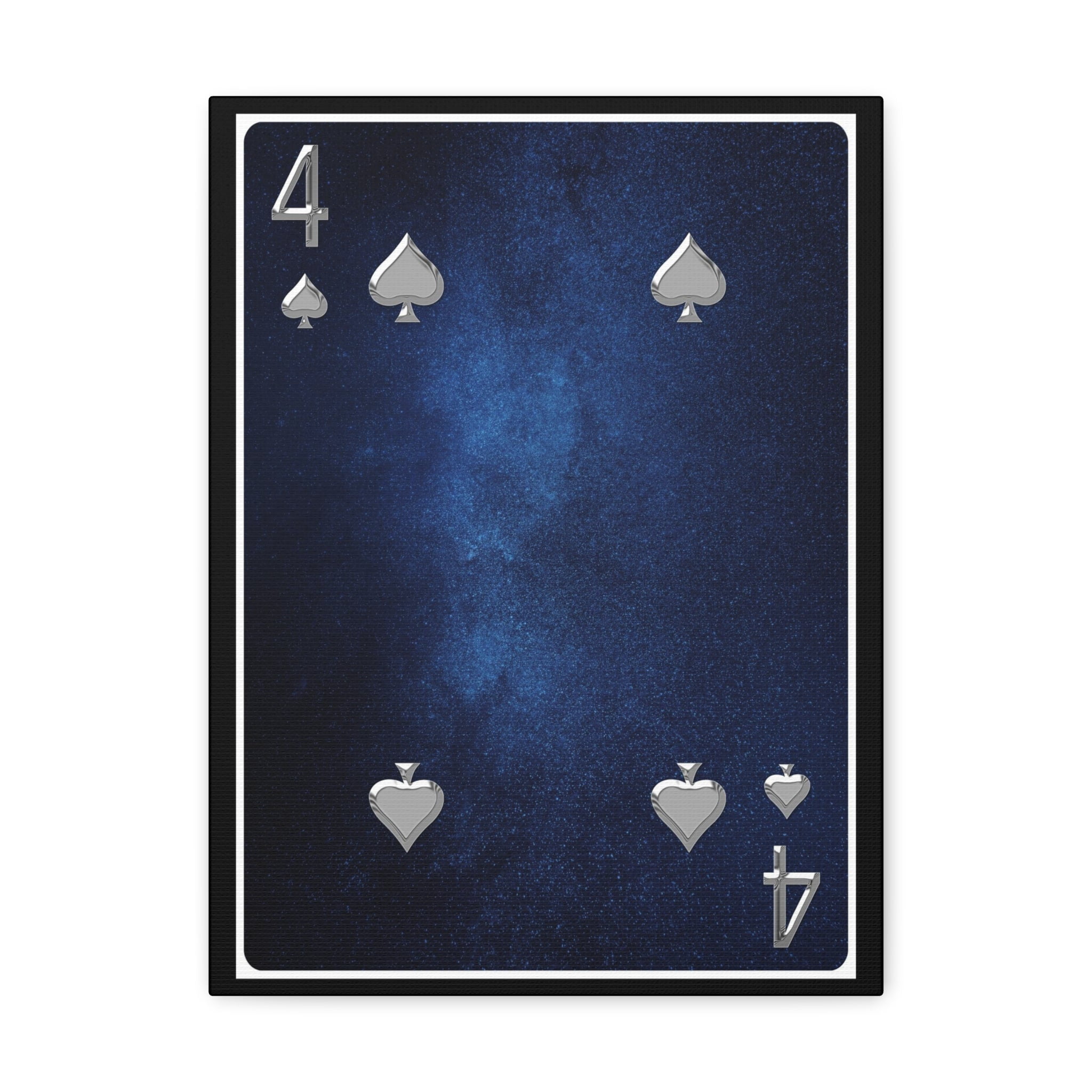 Four Of Spades Space Background Playing Card Canvas Wall Art for Home ...