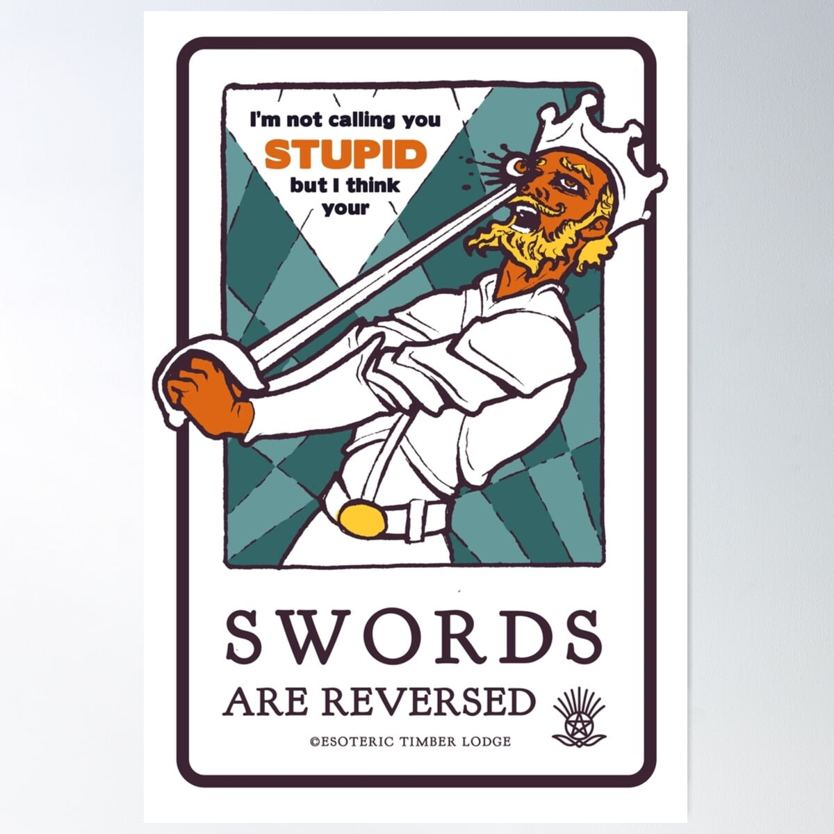 Four Of Swords Poster Wall Art, Modern Wall Decor For Living Room ...