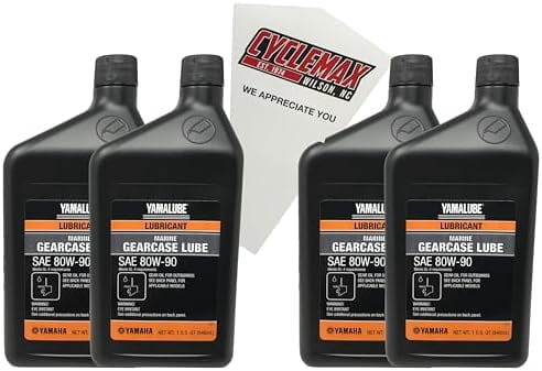 Four Pack compatible with Yamaha Lower Unit Gearcase Lube Oil ACC-GEARL ...