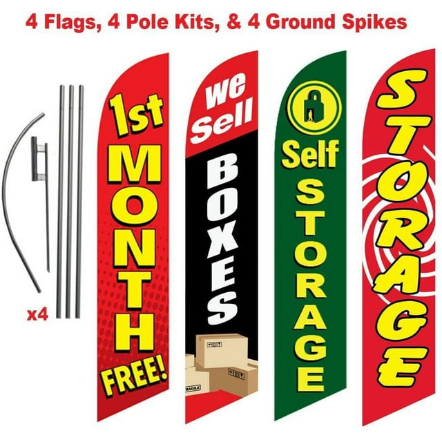 Four Pack of Self Storage Advertising Package, 1st Month Free, We Sell ...