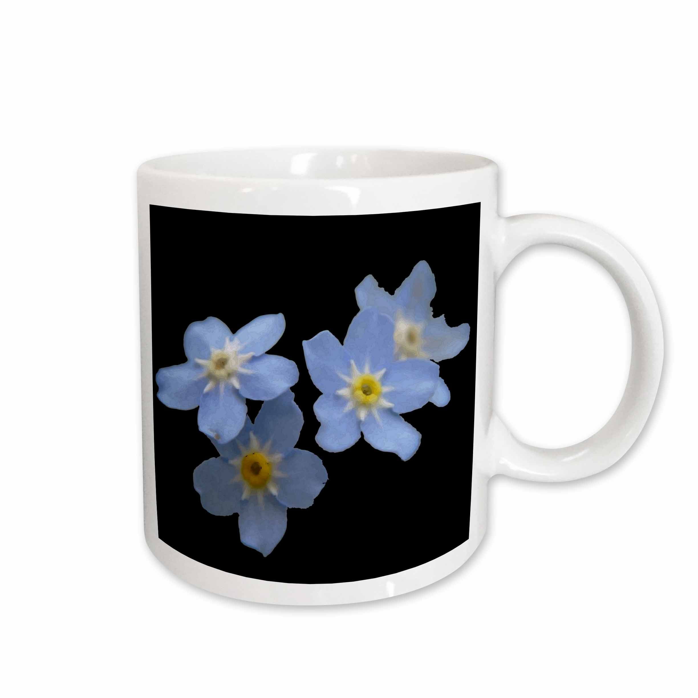 3drose, Four Pale Blue Forget Me Nots Remembrance Flowers Isolated on ...