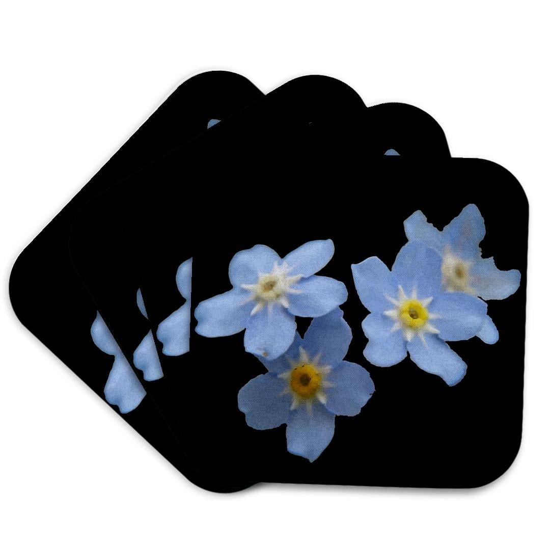 3drose, Four Pale Blue Forget Me Nots Remembrance Flowers Isolated on ...