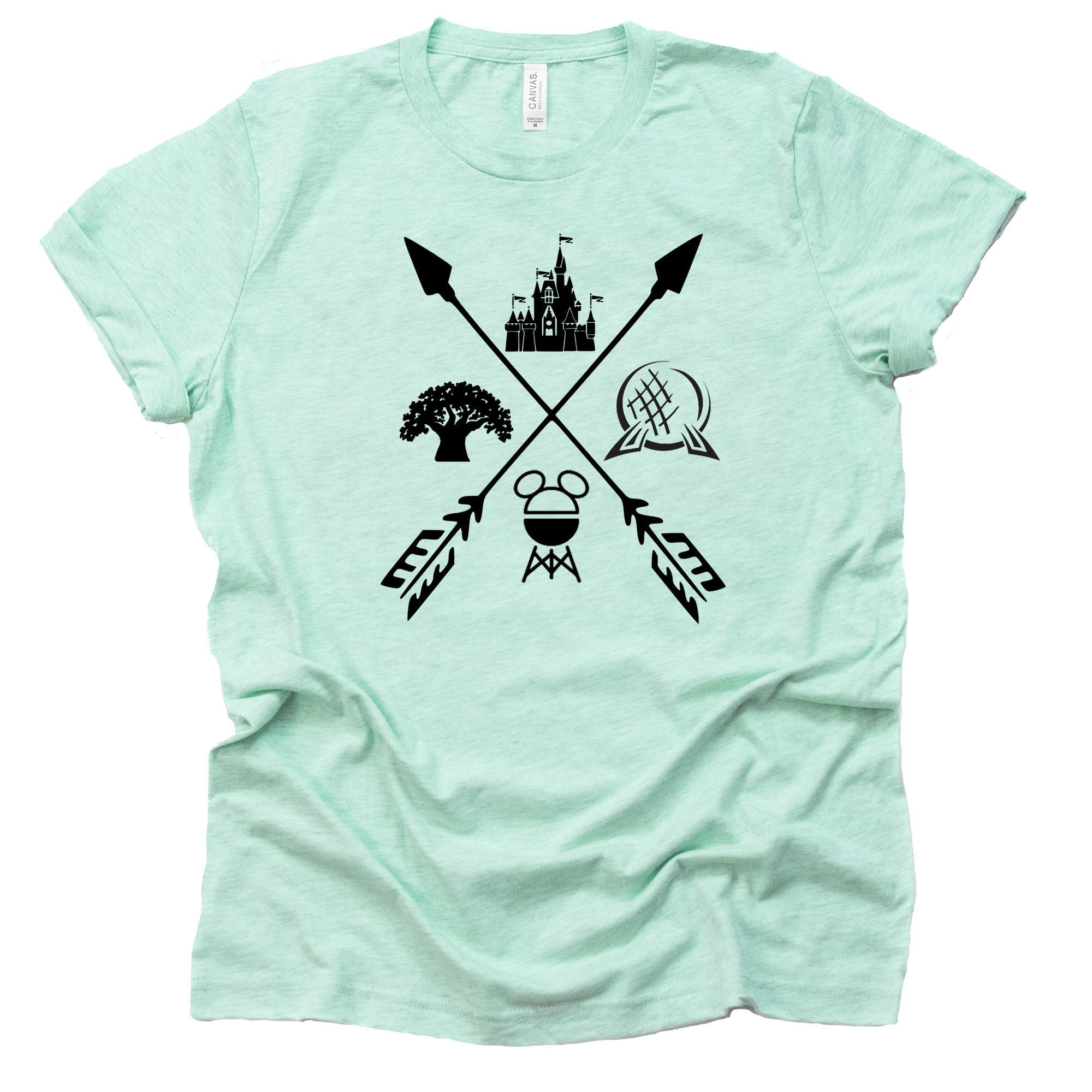 Four Park Arrow Shirt, Park Hopping Shirt, Theme Park Shirt Unisex ...