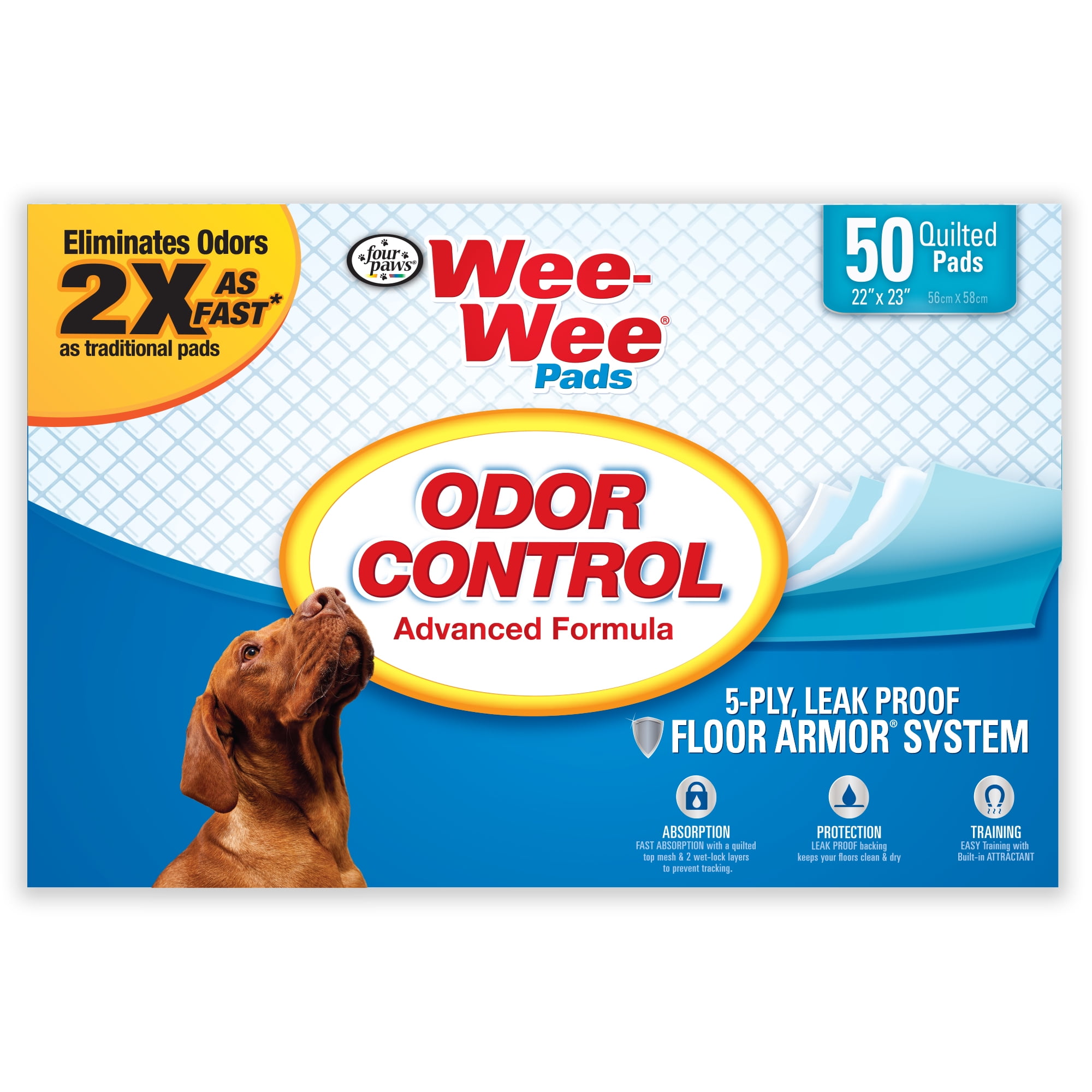 Four Paws (#100516270) Wee Wee?? Puppy Training Pee Pads, 22 x 23, 50 ...