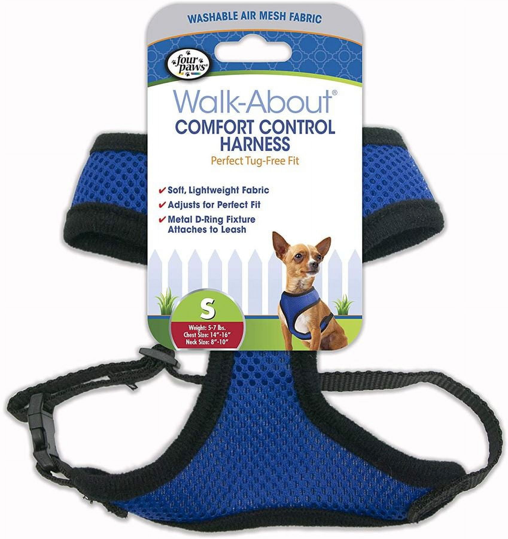 Four Paws Comfort Control Harness - Blue [Dog, Harnesses Nylon Standard ...