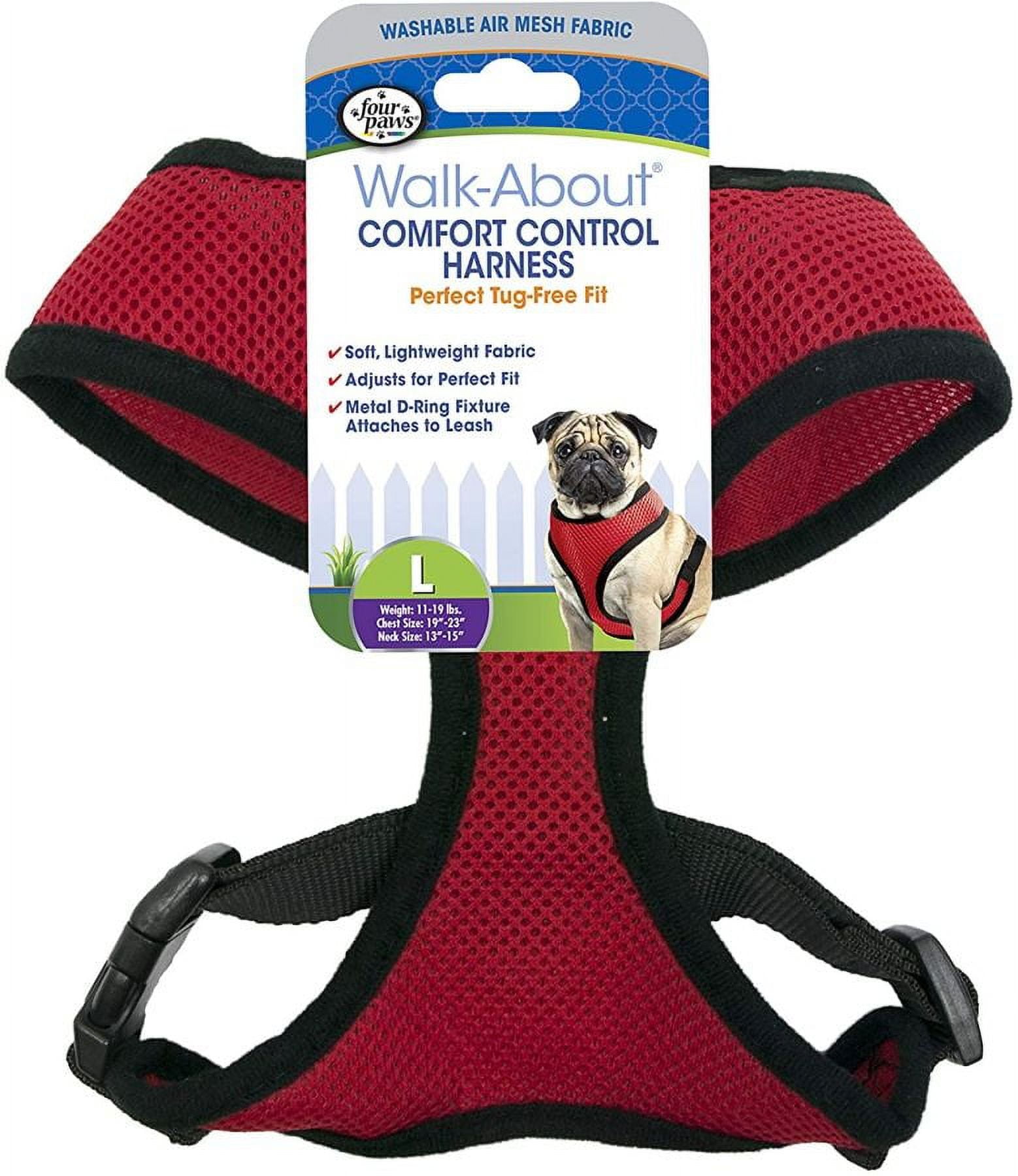 Four Paws Comfort Control Harness - Red [Dog, Harnesses Nylon Standard ...