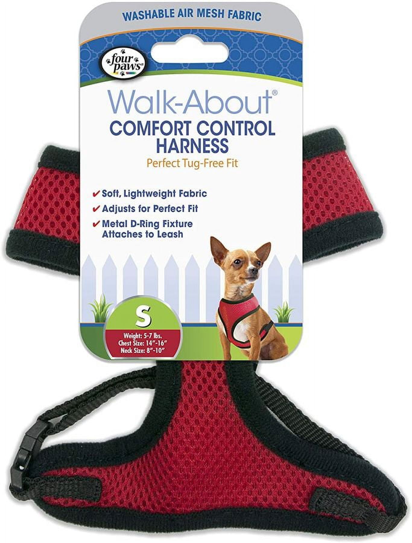 Four Paws Comfort Control Harness - Red [Dog, Harnesses Nylon Standard ...