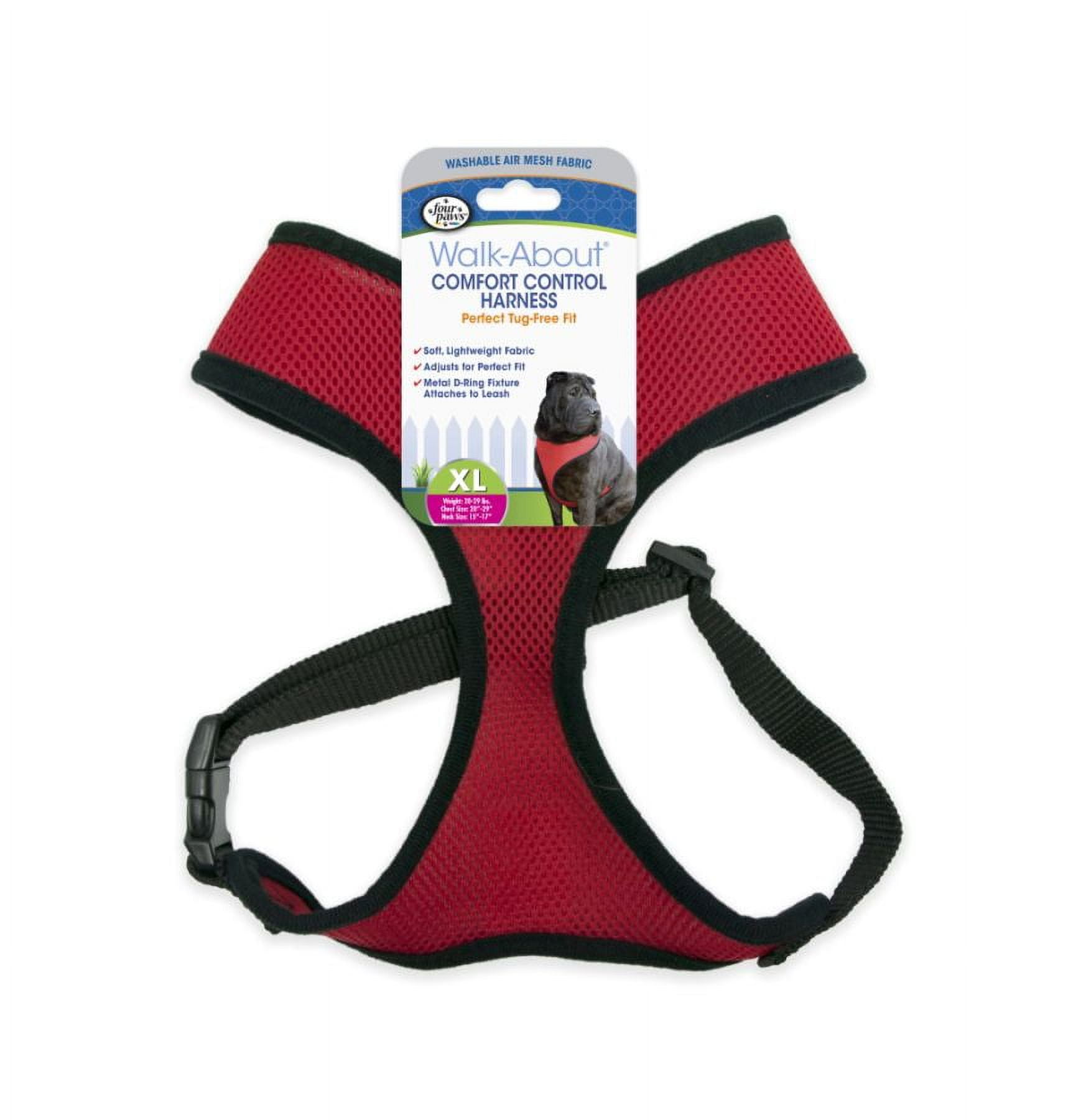 Four Paws Comfort Control Harness - Red [Dog, Harnesses Nylon Standard ...