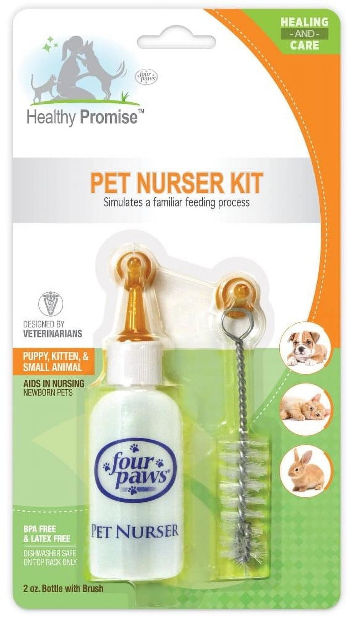 Four Paws Healthy Promise Pet Nurser Bottle with Brush Kit - Walmart.com