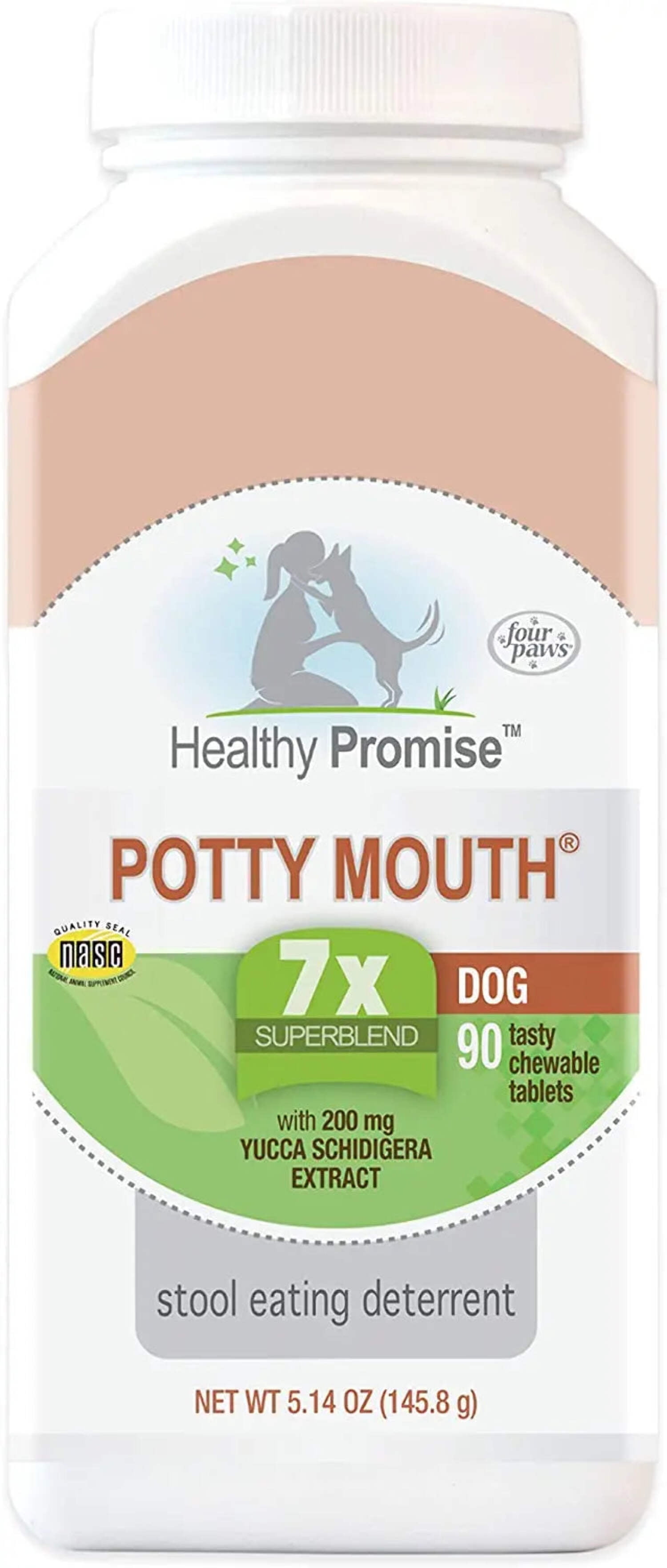 Four Paws Healthy Promise Potty Mouth Tablets Deterrent Dogs 90CT ...