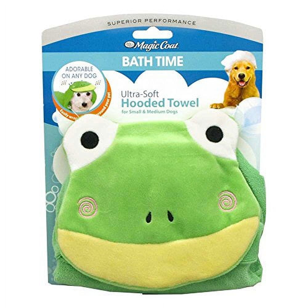 Four Paws Microfiber Magic Coat Hooded Frog Towel, Small/Medium ...