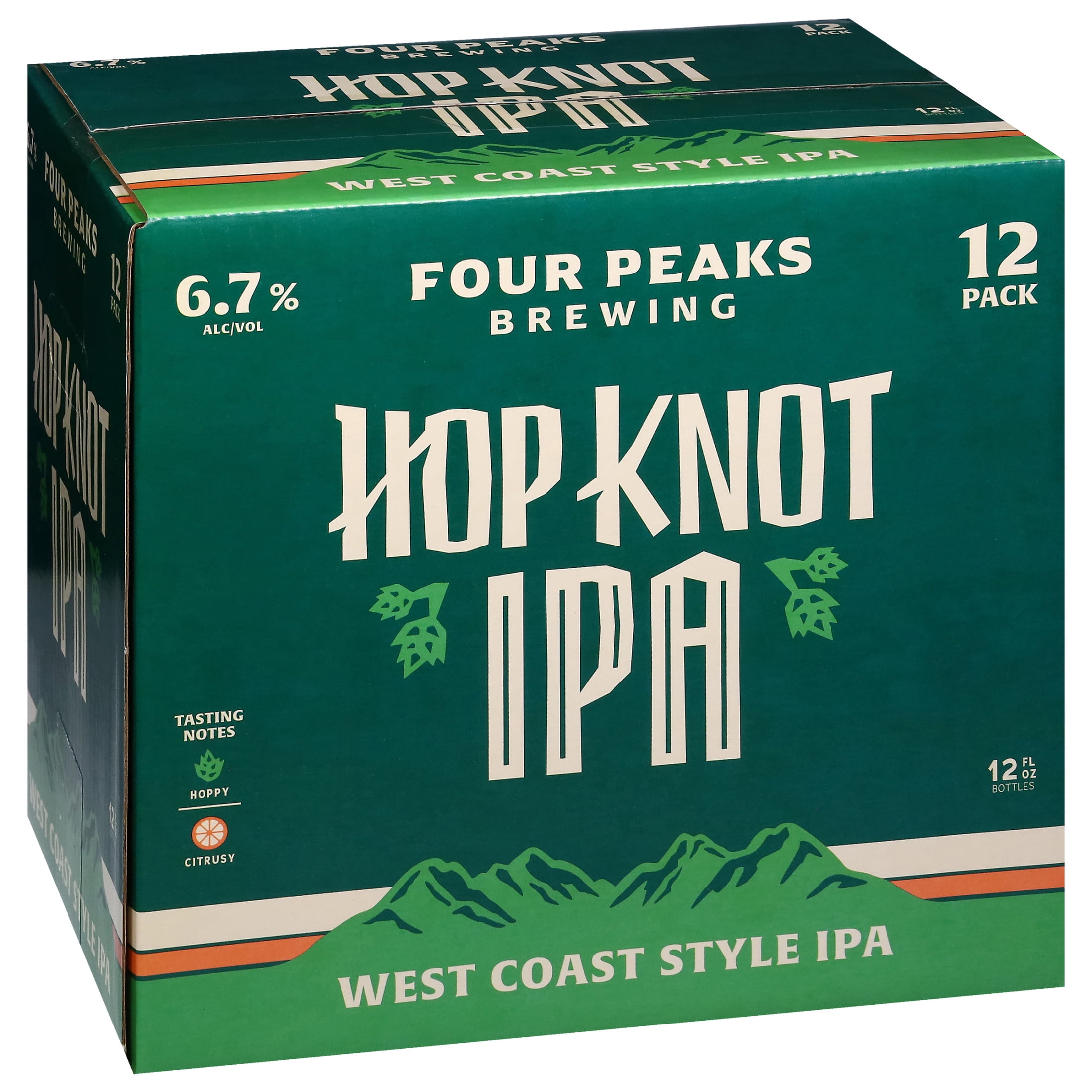 Four Peaks Hop Knot IPA Craft Beer, 12 pack, 12 fl oz Glass Bottles, 6.7% ABV - Walmart.com