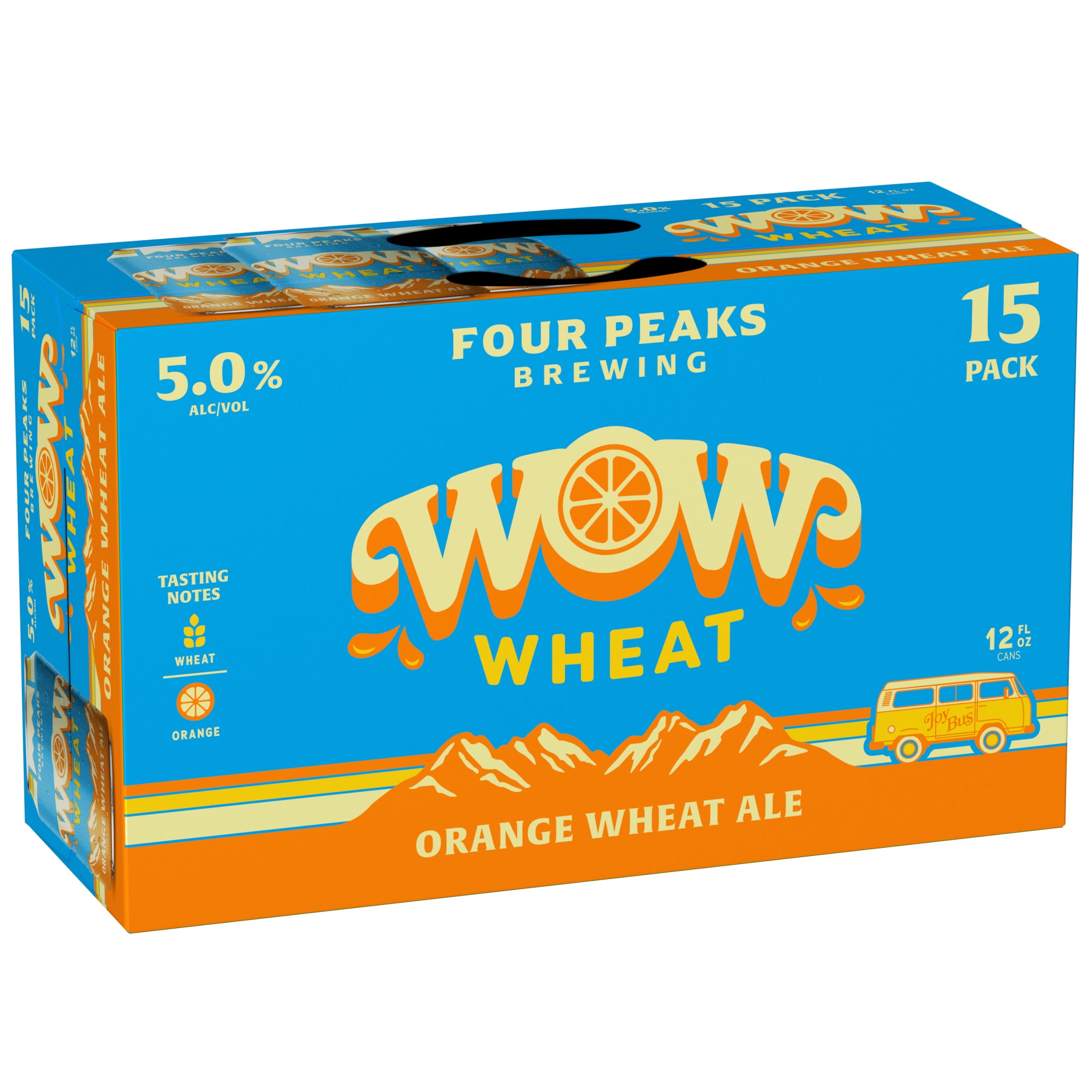Four Peaks Wheat the Joy Bus Wow Craft Beer, 15 Pack, 12 fl oz Aluminum ...