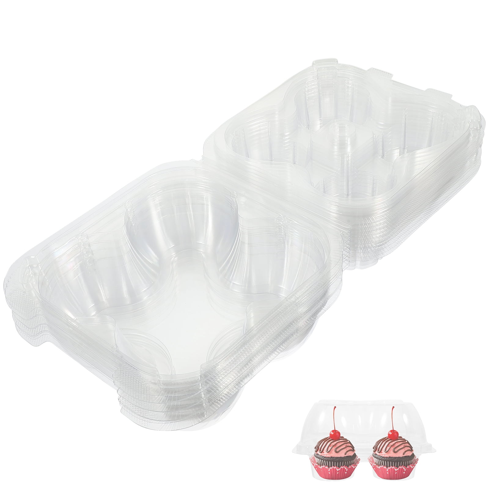 DRAFIDEEP Cake Storage Container Transparent Plastic Restaurants 10Pcs ...
