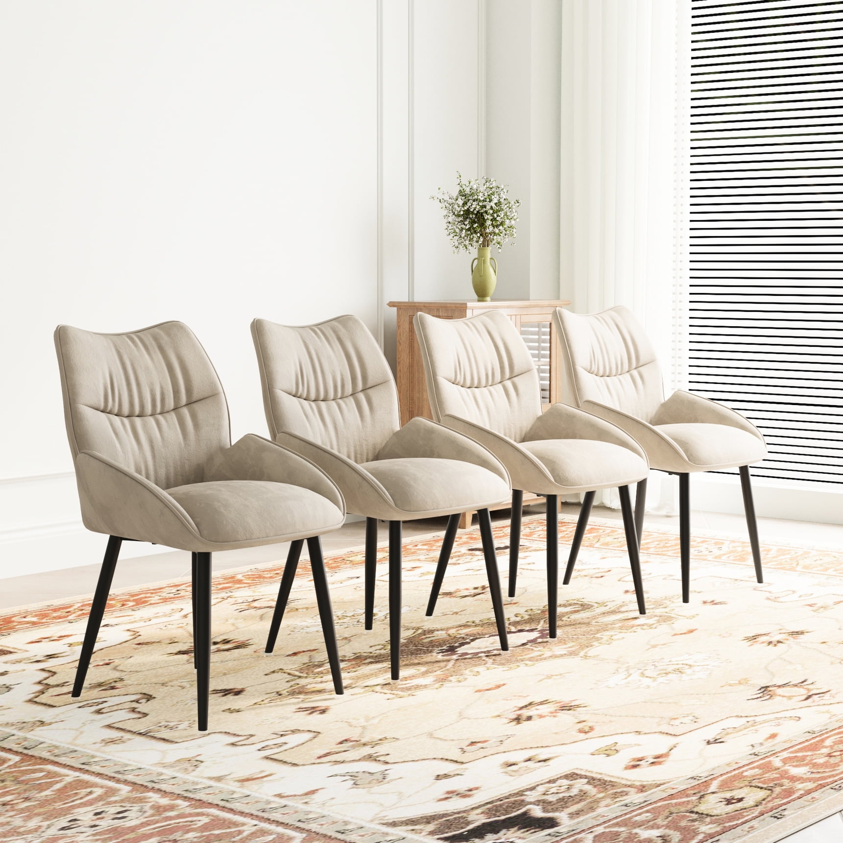 Four-Piece Dining Chair Set | High Load-Bearing Capacity for Long-Term ...