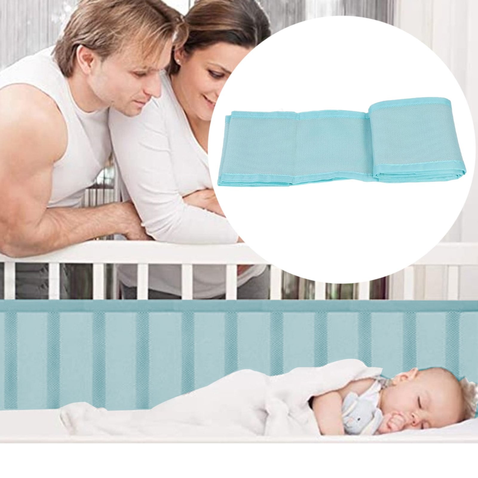Four Pieces Beddings For Full Size Life Size Crib Secure Adjustable ...