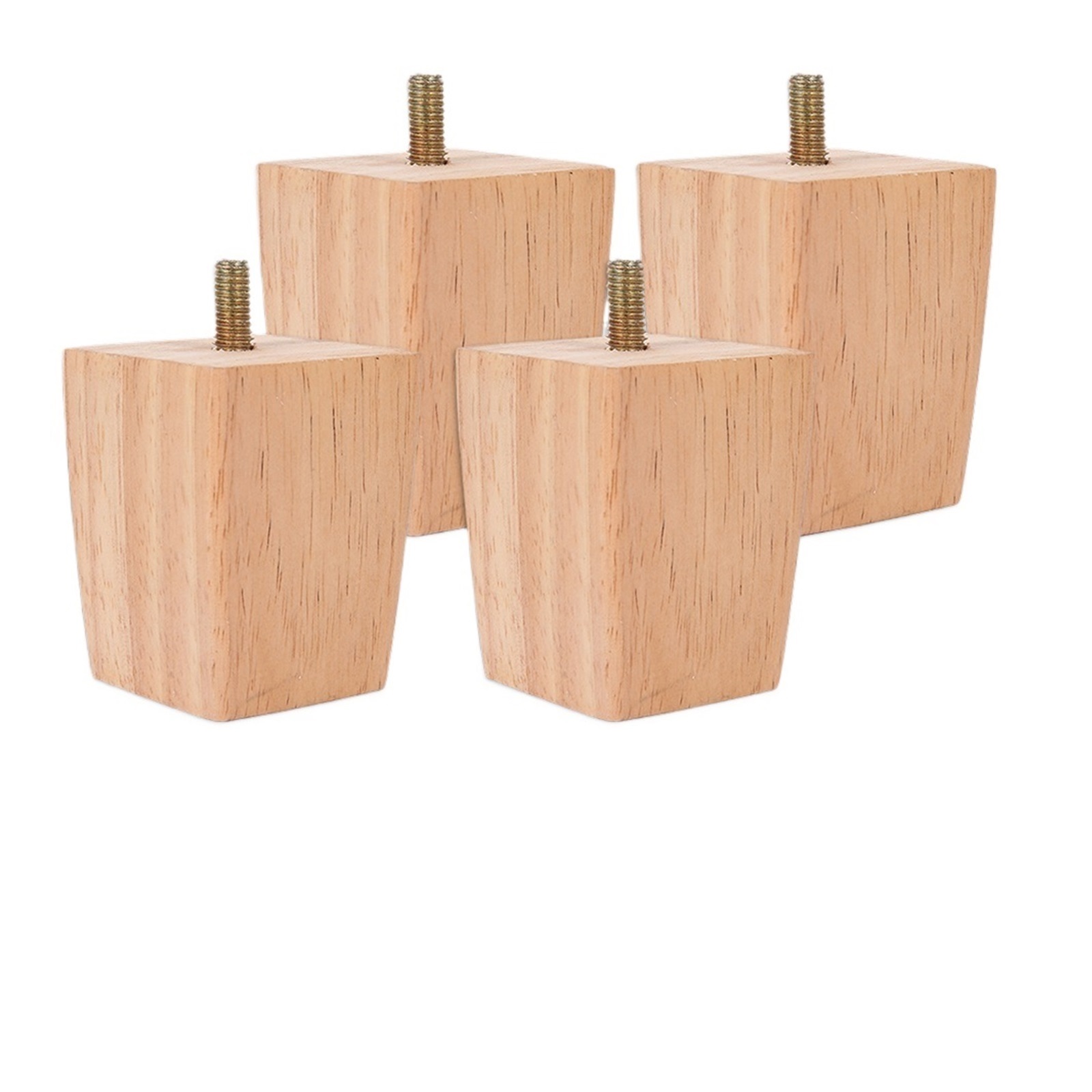Four Pieces Of Solid Wood Furniture Legs, 6/10/15cm - Walmart.com