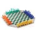 Four Player Chess Board Game Set Soft Folding Chess Board Plastic ...