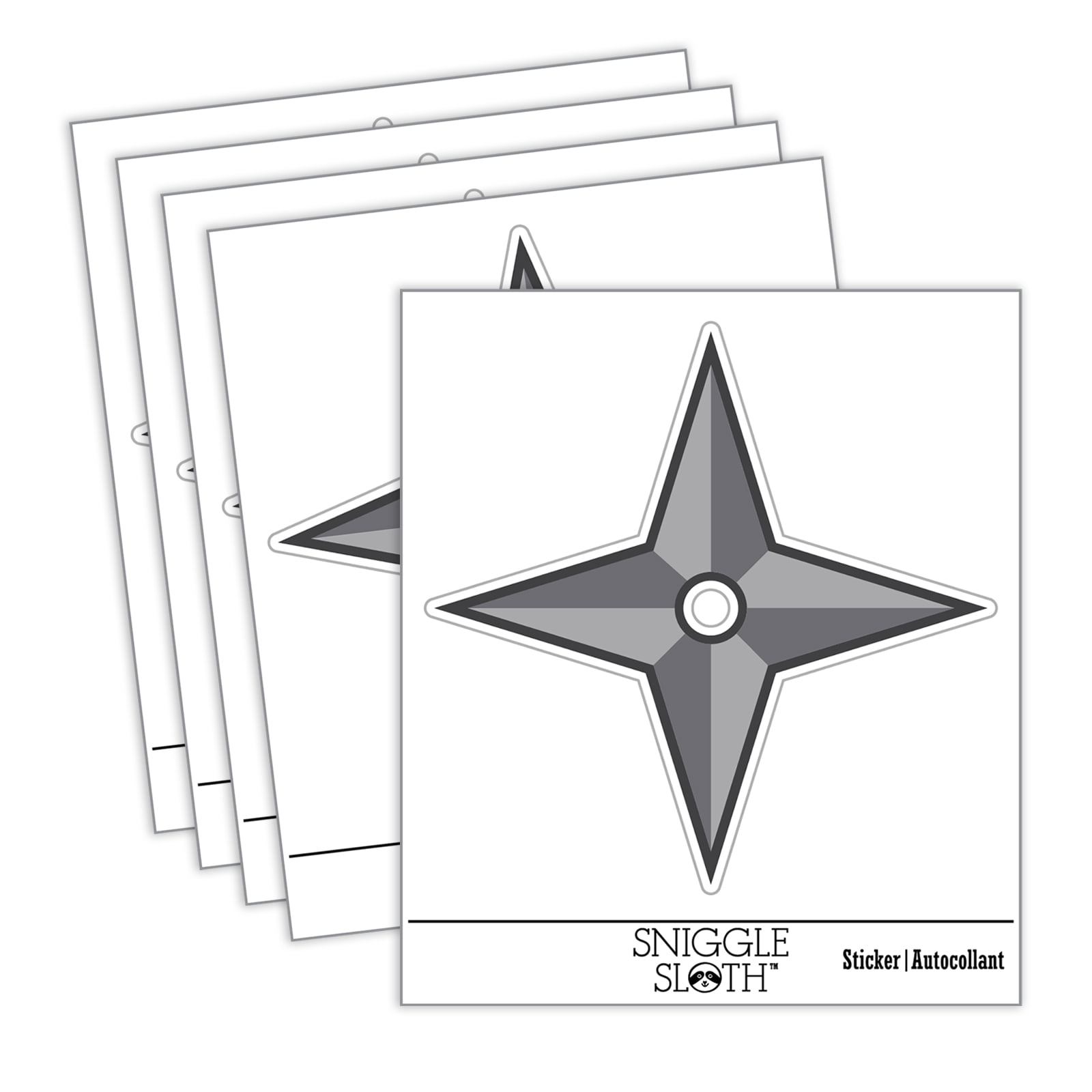 Four Point Ninja Star Car Window Bumper Water Bottle Phone Tablet ...