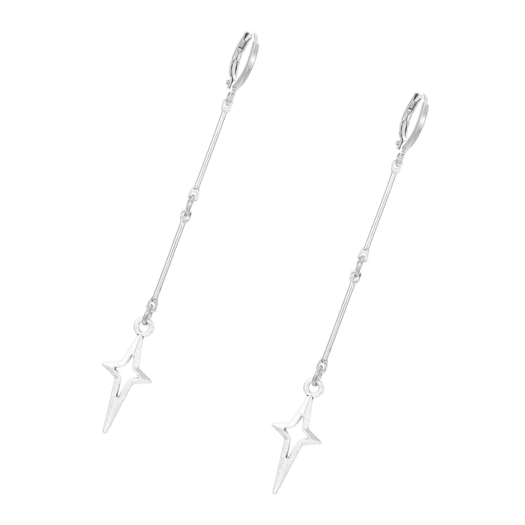 Four Point Star Gothic Earrings Rivet Ear Rings for Music Festivals and ...