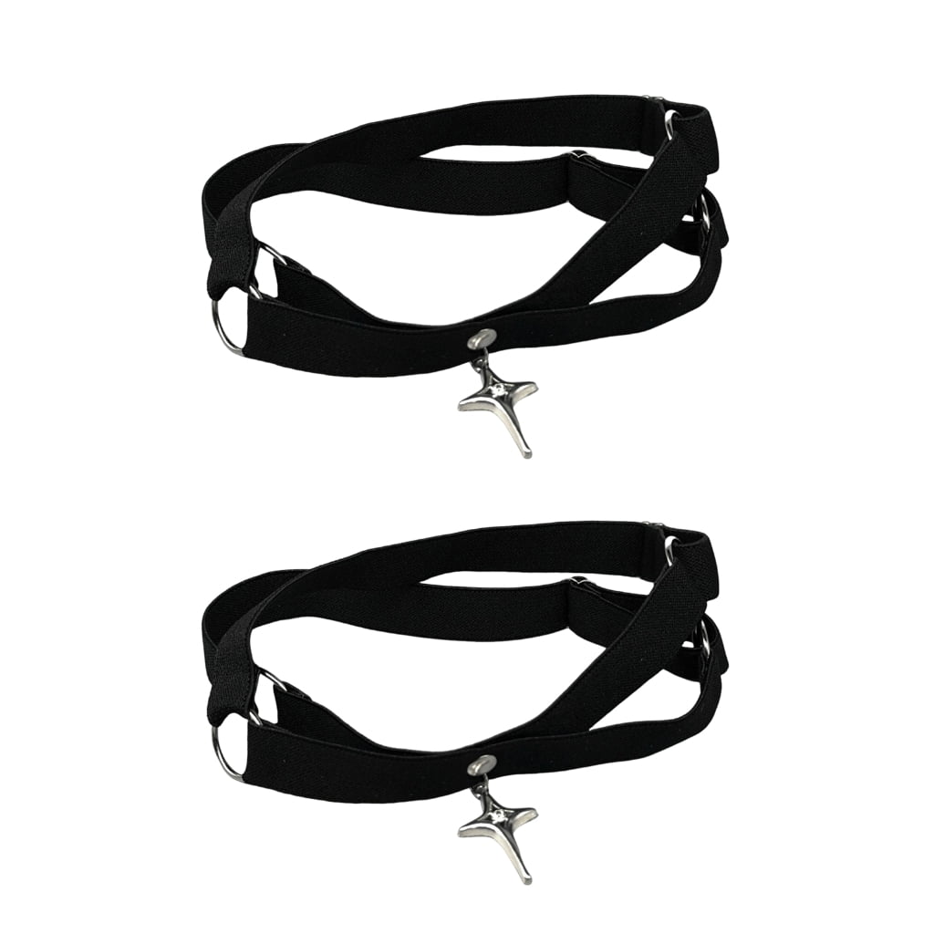 Four Pointed Star Leg Garter,Elastic Gothic Thigh Rings Garter for ...
