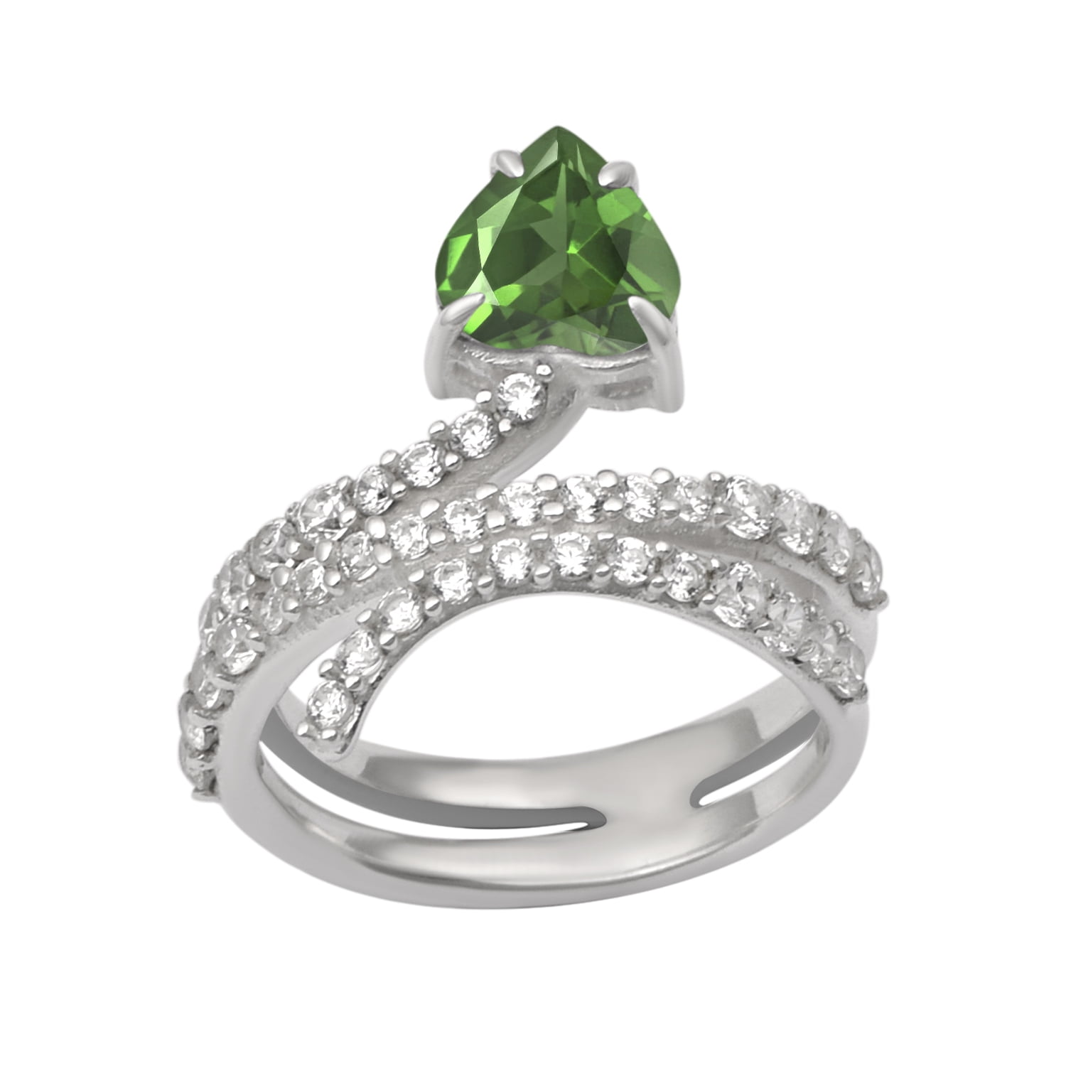 Four Prong Set 925 Sterling Silver 7 mm Peridot Women Mother's Day Gift ...