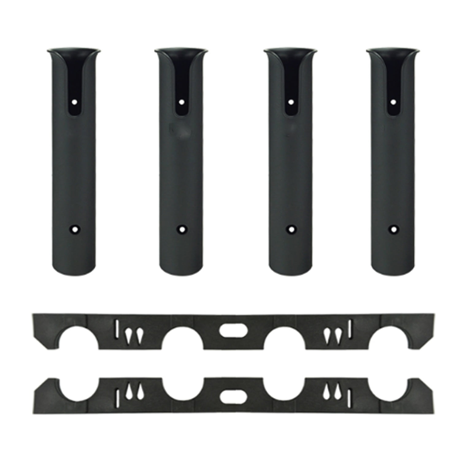 Four Rack Pole Side-Mount Rod Holder, Black ,Saltwater-Proof Coating ...
