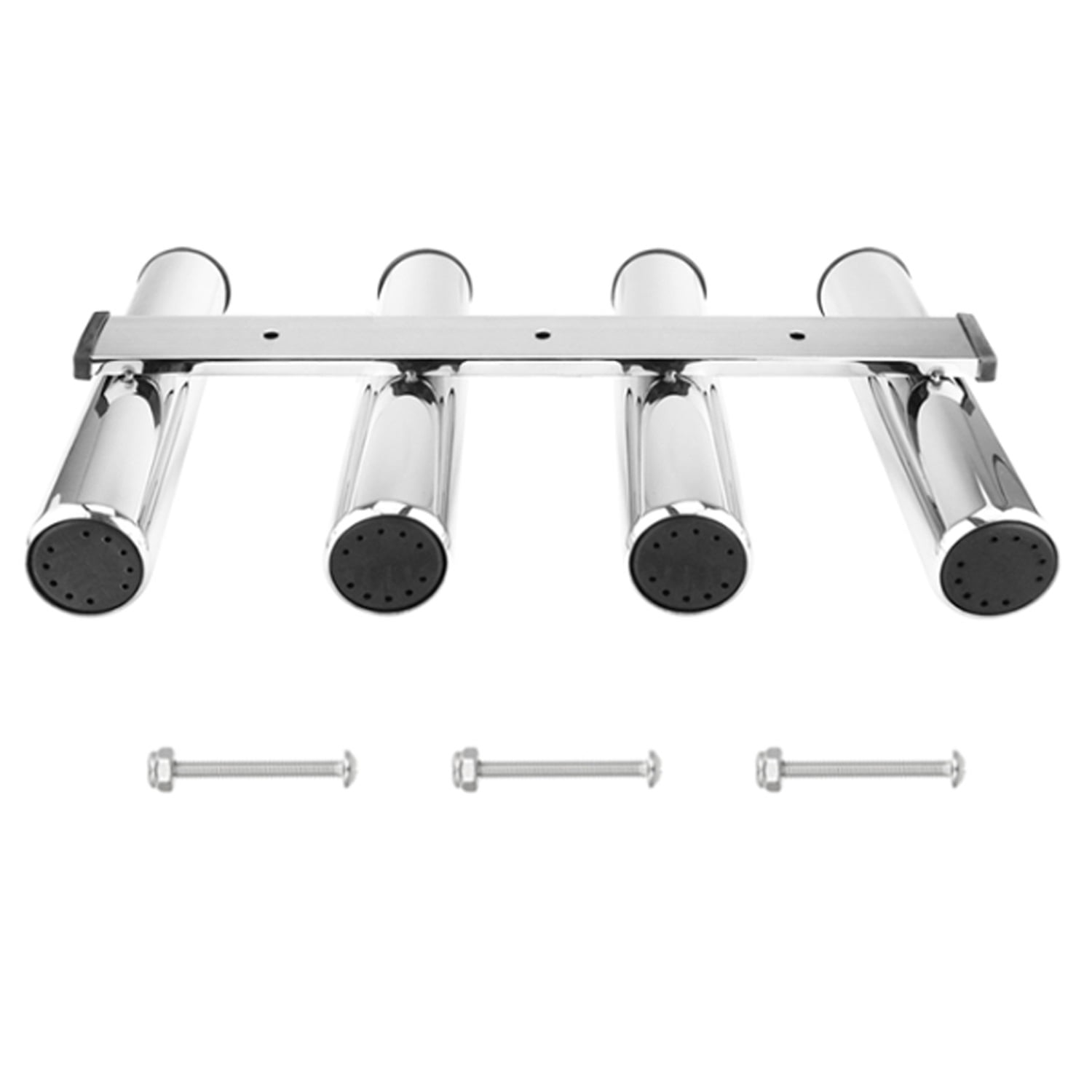 Four Rack Pole Side-Mount Rod Holder, White ,Saltwater-Proof Coating ...
