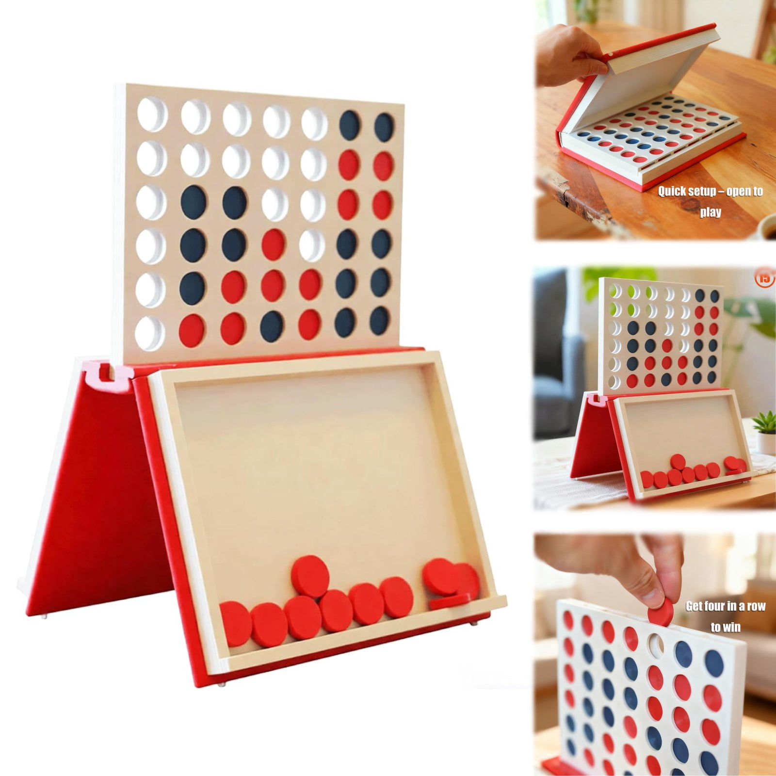 Four in a Row Game, Playbook Board Game, 3D Printed Magnetic Chess Set ...