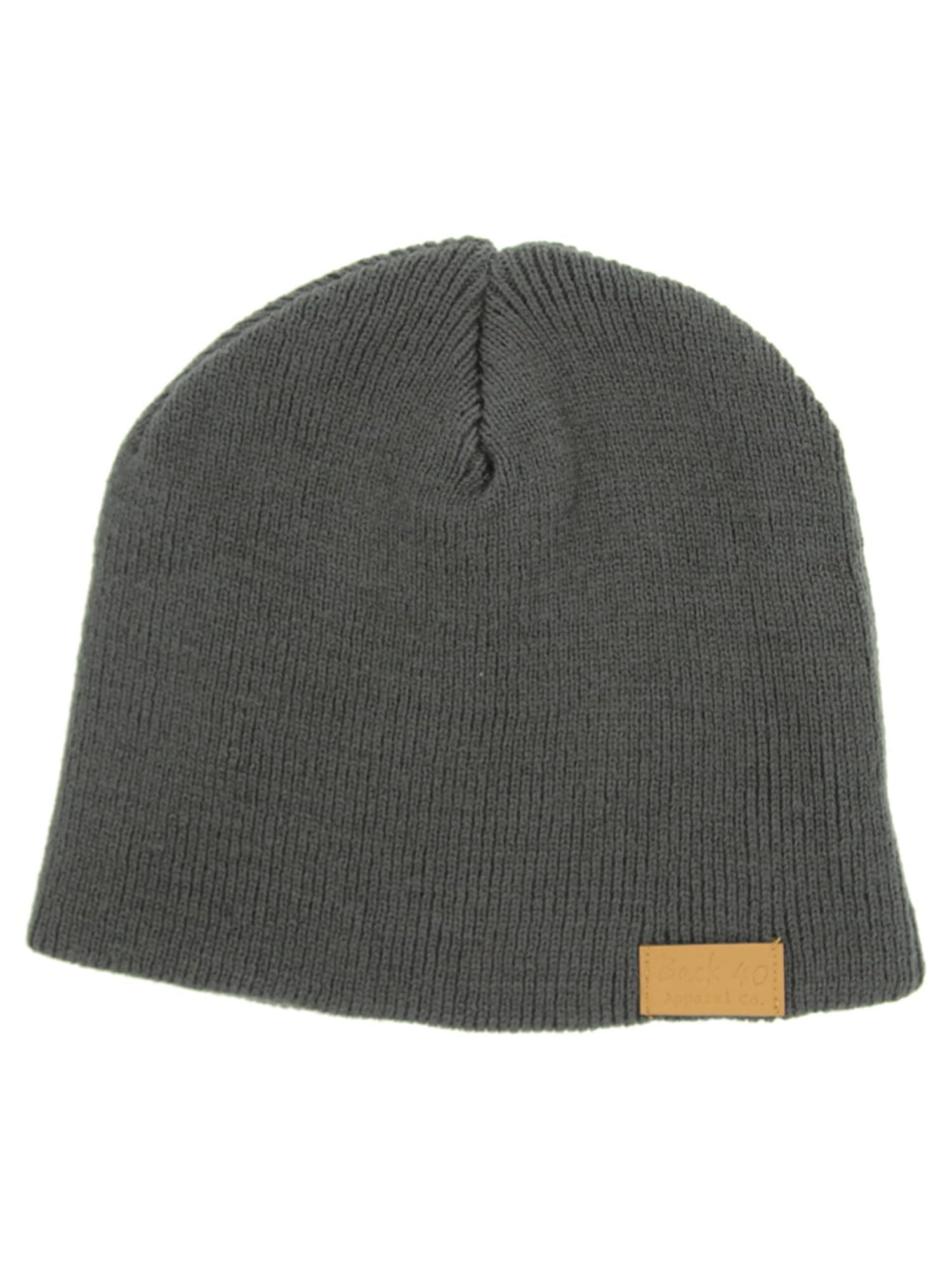 Four Seam Cuffless Beanie Unisex Grey Thick and Warm Knit Winter Hat by ...