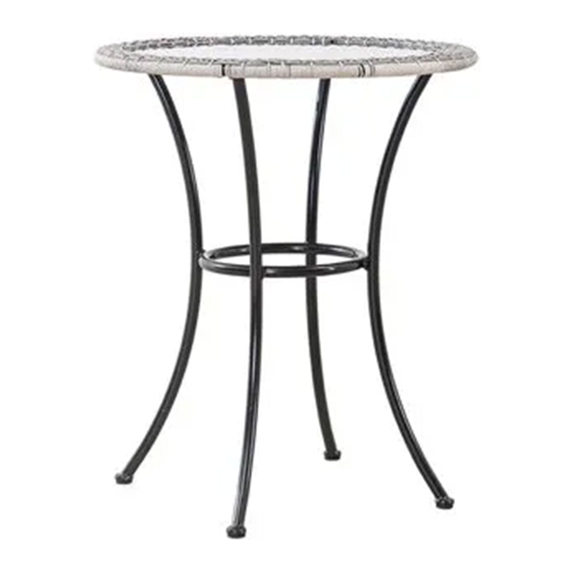Open Box Four Seasons Courtyard 24" Wicker Modern Bistro Patio Table ...
