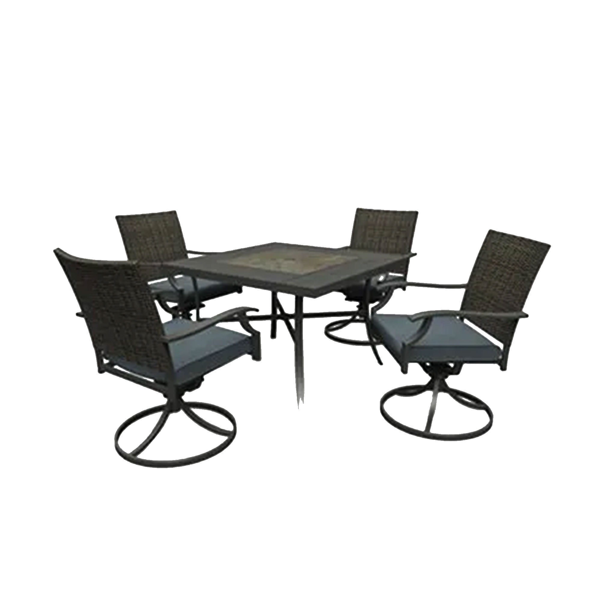 Four Seasons Courtyard Belmont 5 Piece All Weather Patio Furniture Set ...