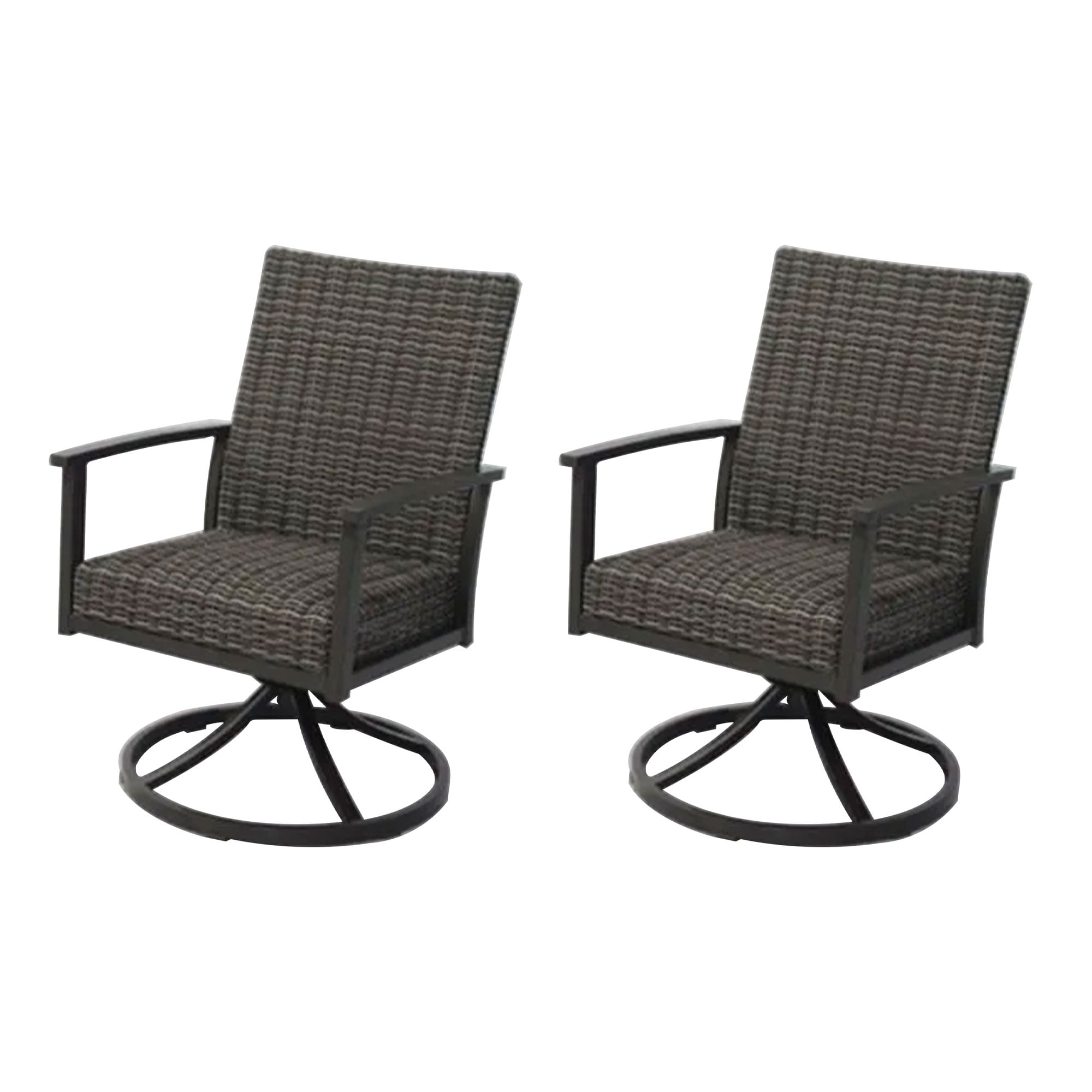 Four Seasons Courtyard Nantucket Woven Swivel Rocker w/Steel Frame (2 ...